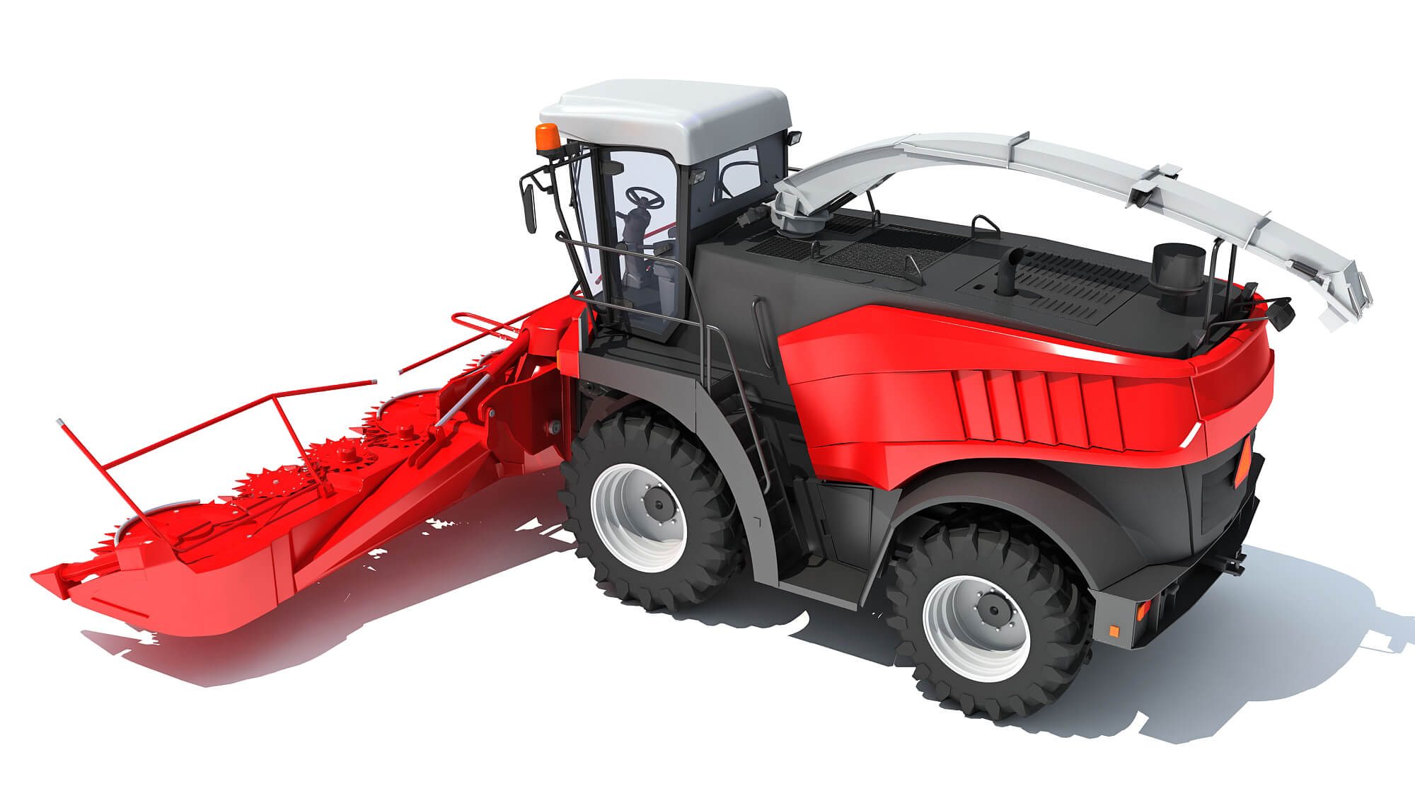 Red Combine Harvester 2 - 3D Model by 3D Horse