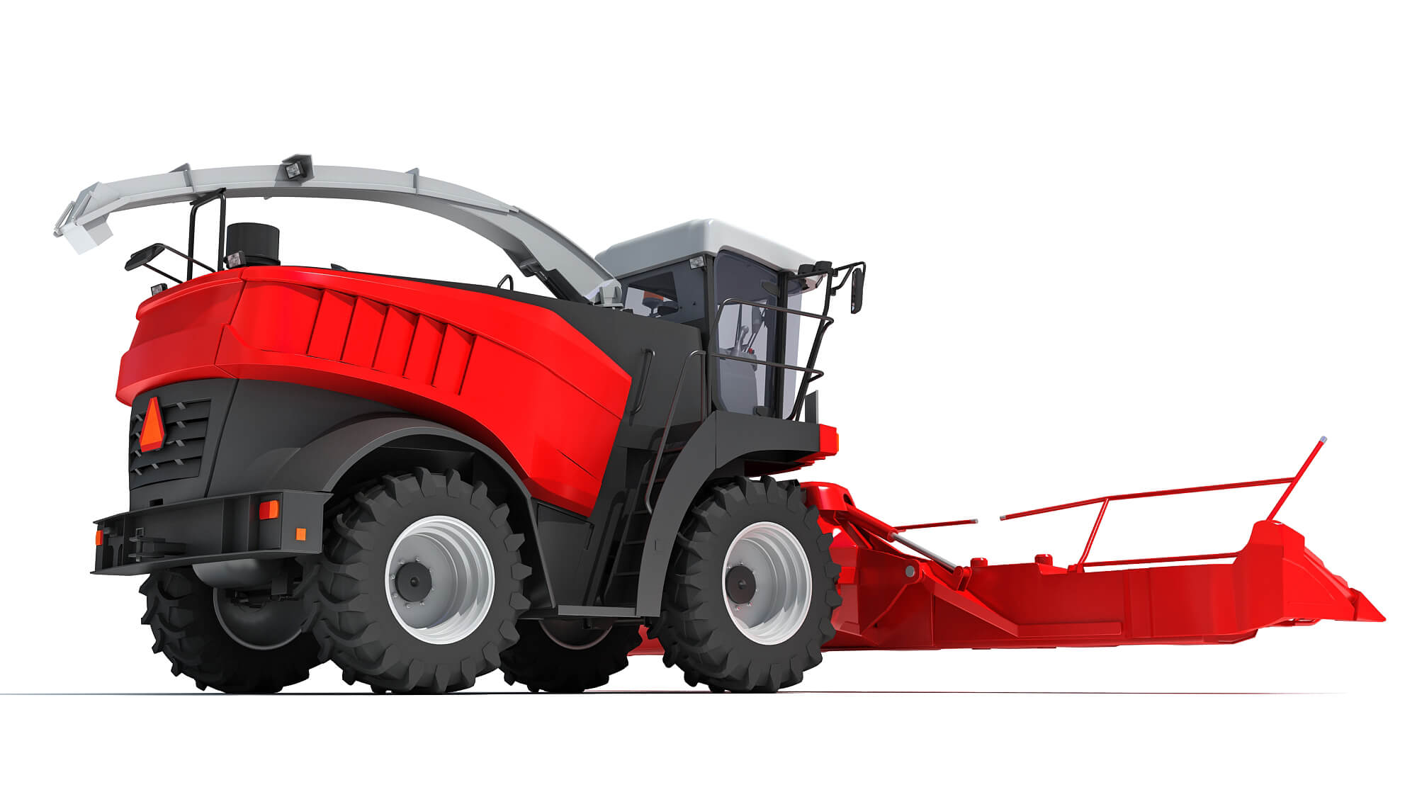 Red Combine Harvester 2 - 3D Model by 3D Horse