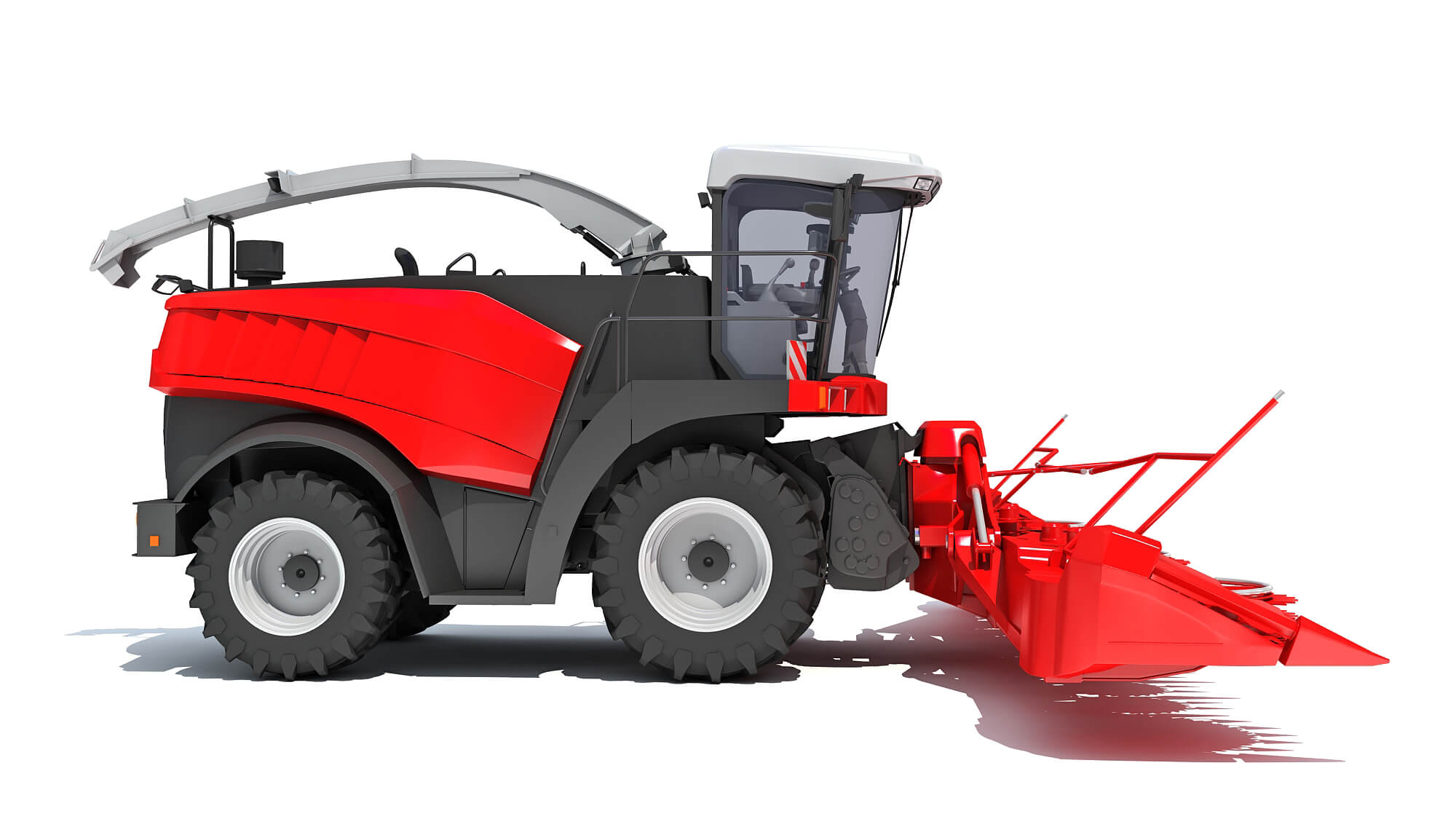 Red Combine Harvester 2 - 3D Model by 3D Horse