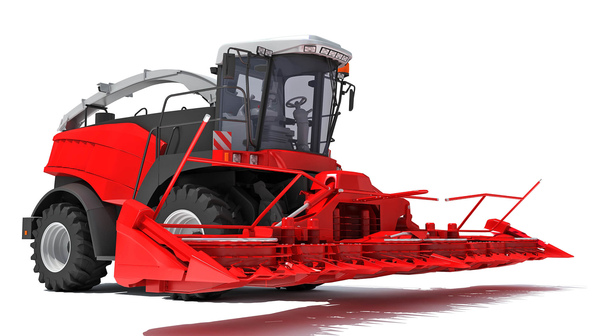 Red Combine Harvester 2 - 3D Model by 3D Horse