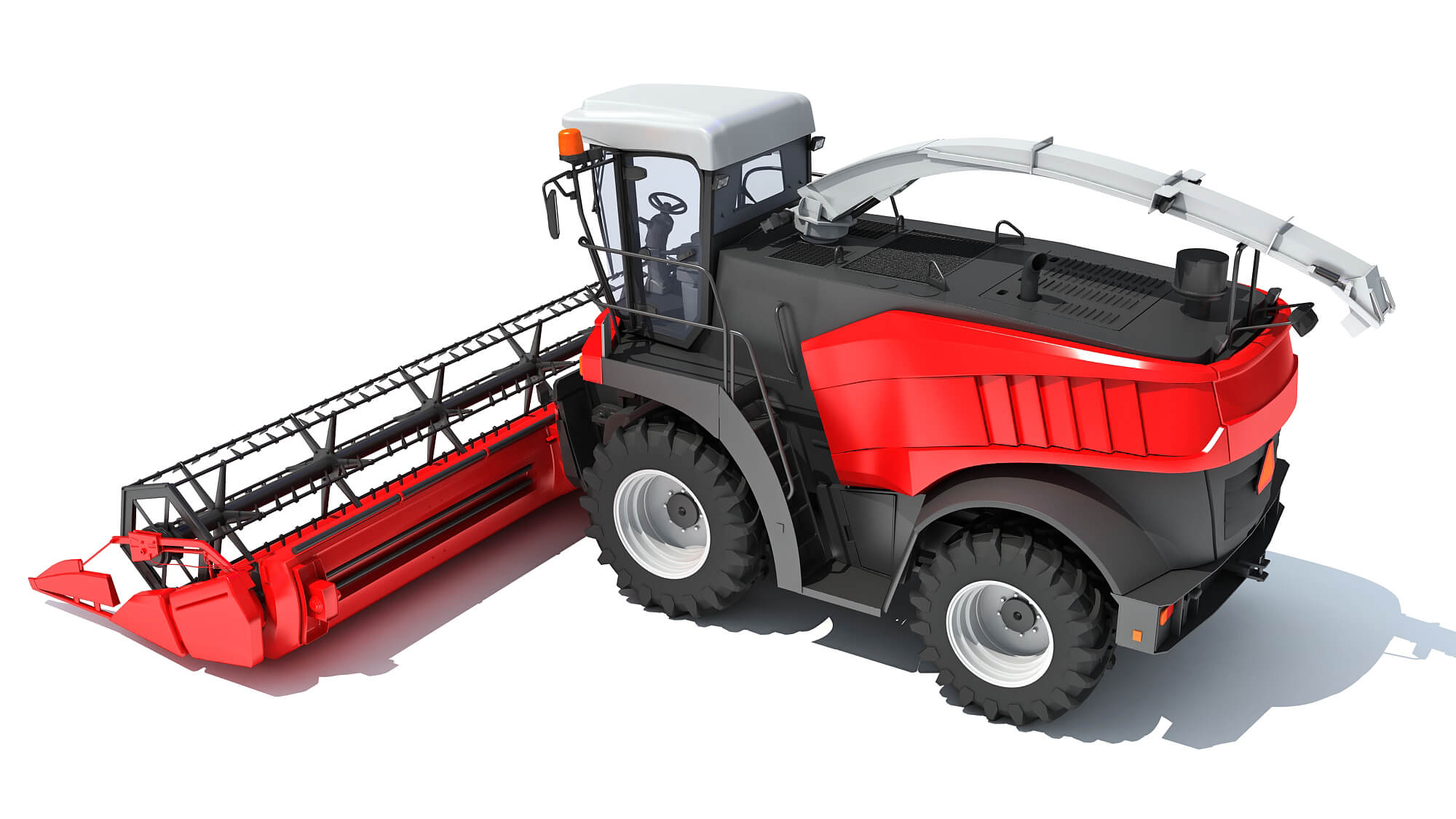 Red Combine Harvester - 3D Model by 3D Horse