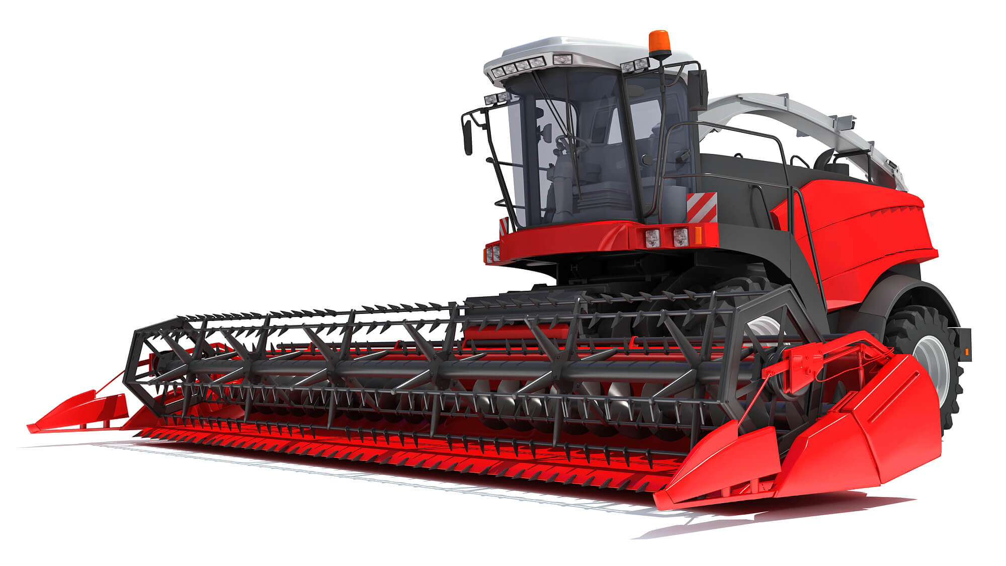 Red Combine Harvester - 3D Model by 3D Horse