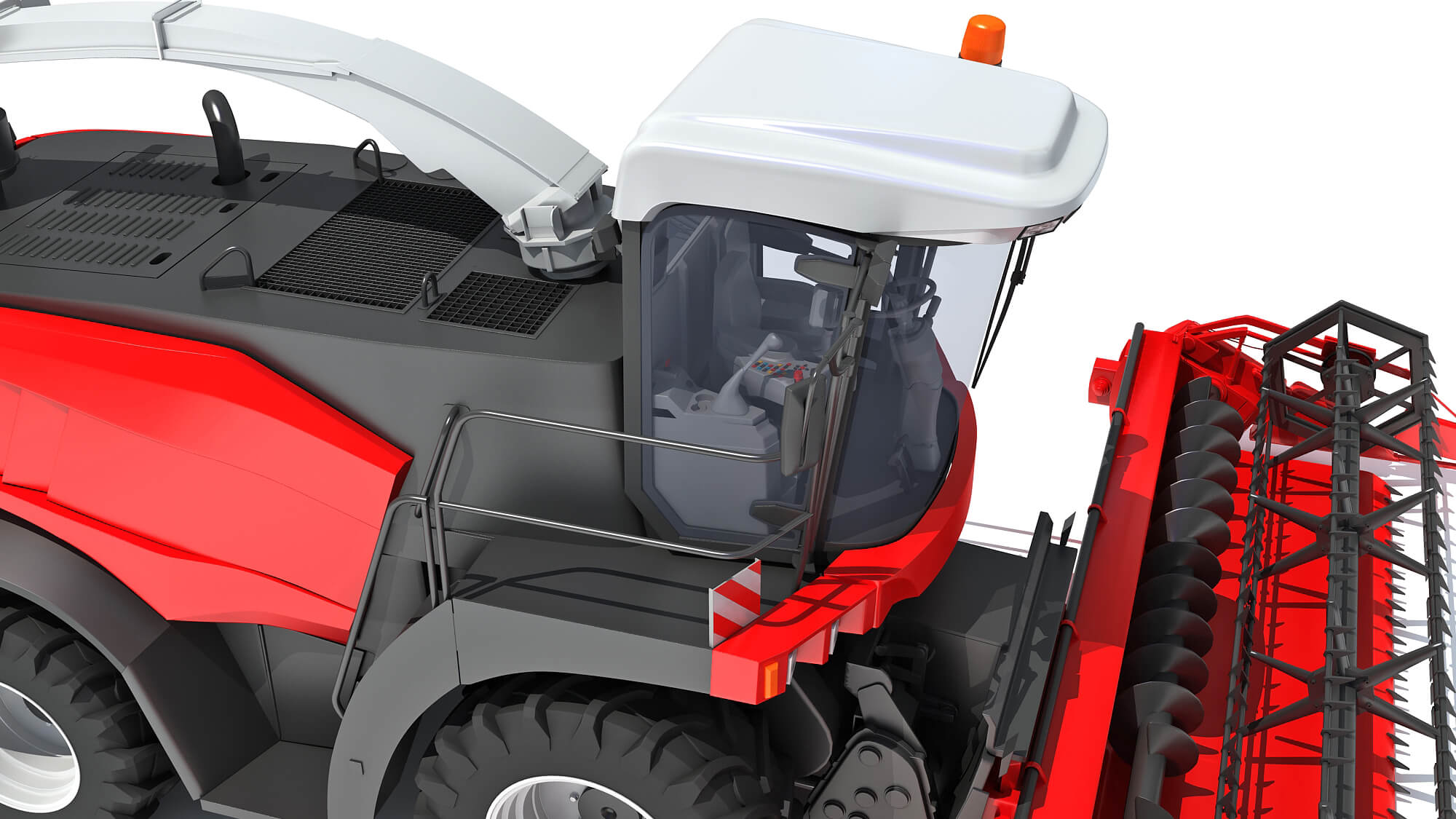 Red Combine Harvester - 3D Model by 3D Horse