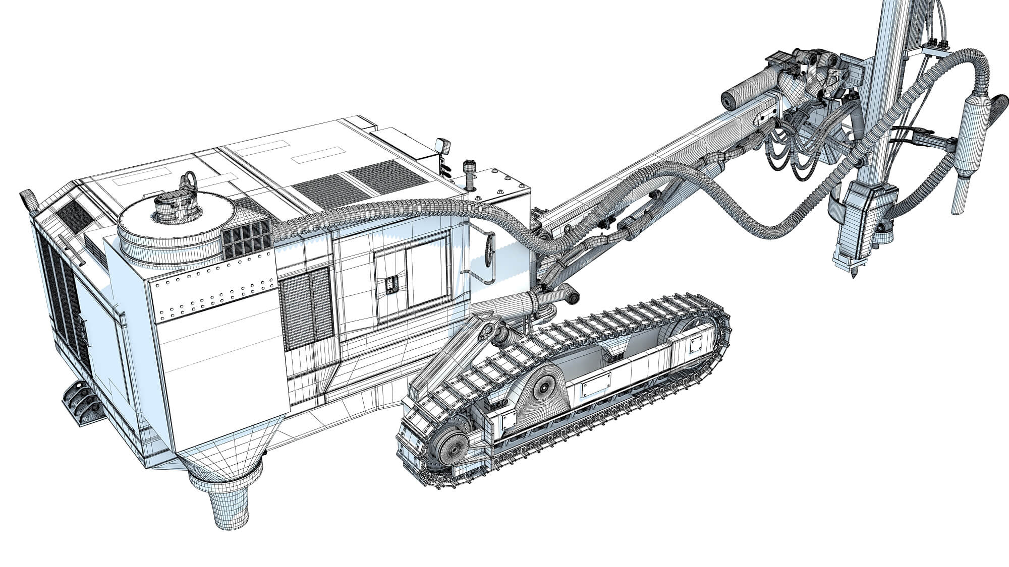 Rock Drilling Rig - 3D Model by 3D Horse