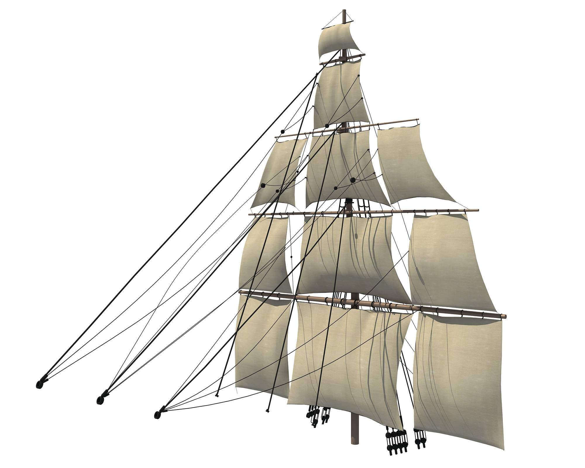 Sailing Ship Mast V1 - 3D Model by 3D Horse