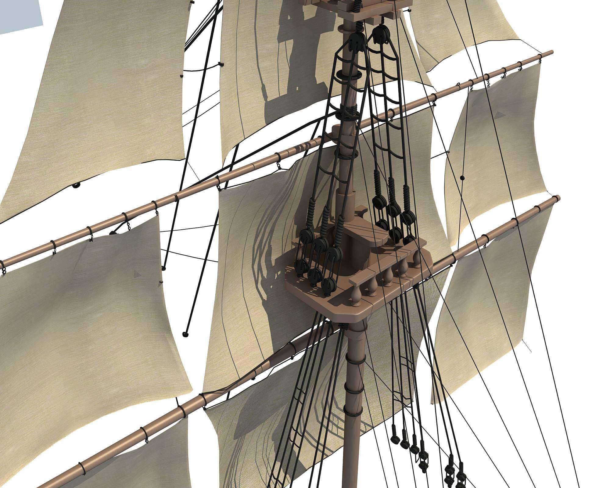 Sailing Ship Mast V1 - 3D Model by 3D Horse