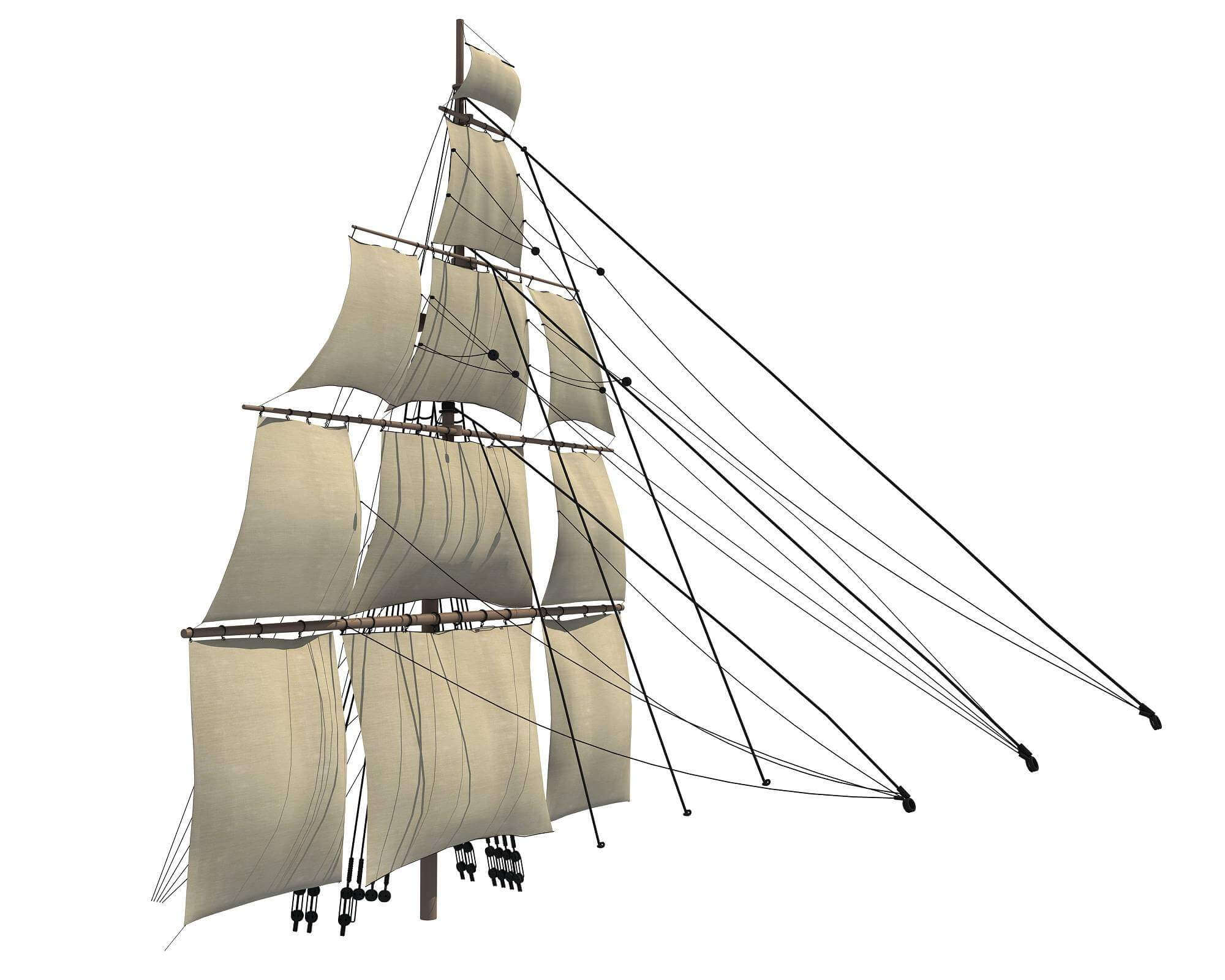 Sailing Ship Mast V1 - 3D Model by 3D Horse