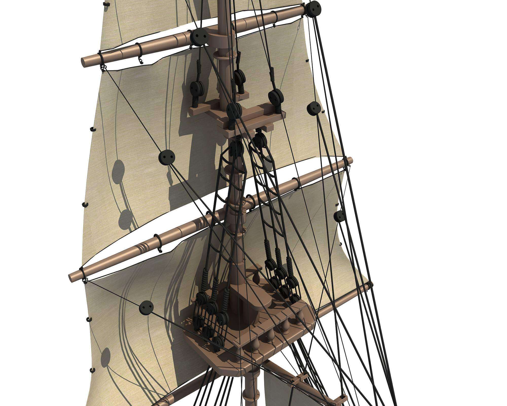 Sailing Ship Mast V3 - 3D Model by 3D Horse