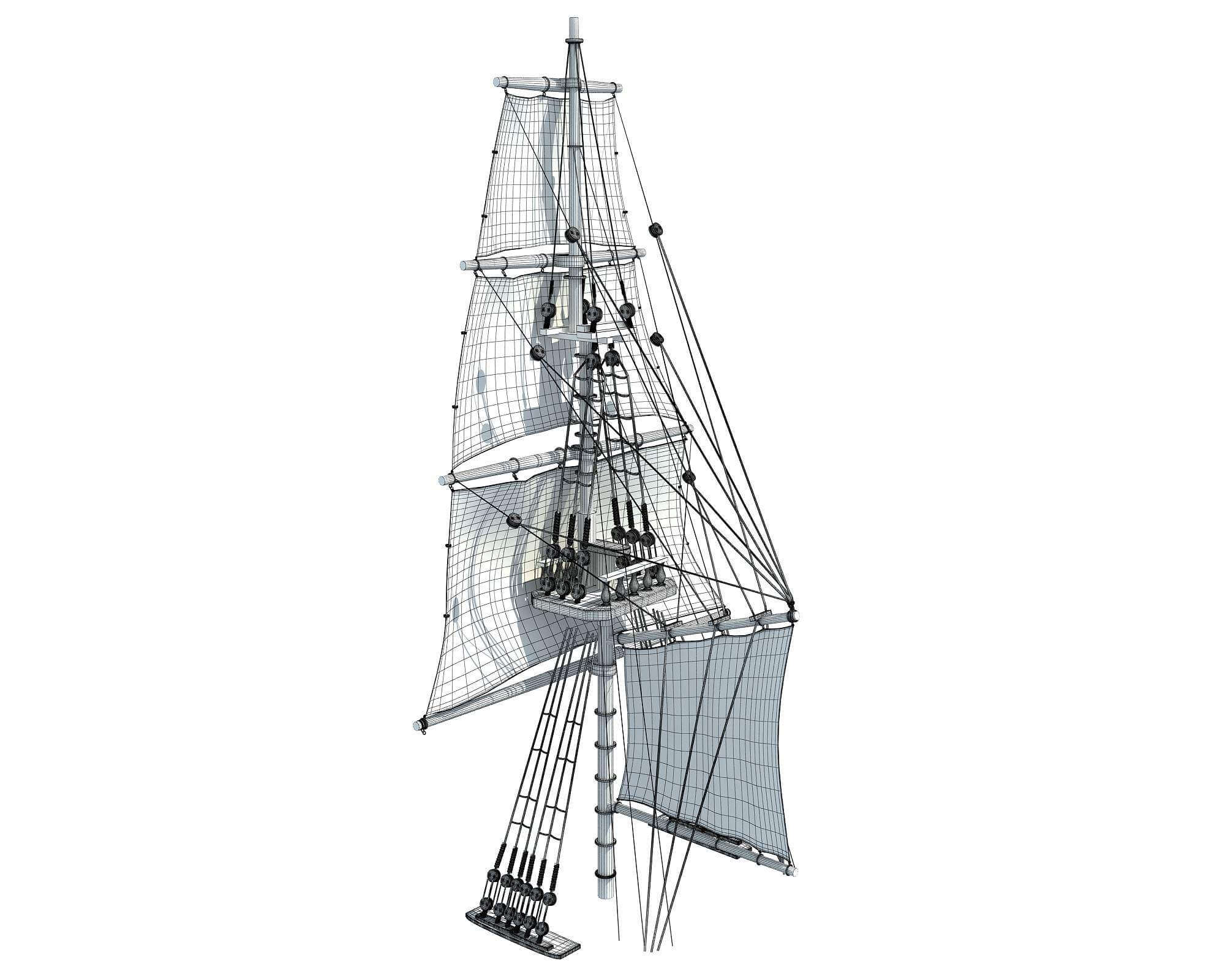 Sailing Ship Mast V3 - 3D Model by 3D Horse