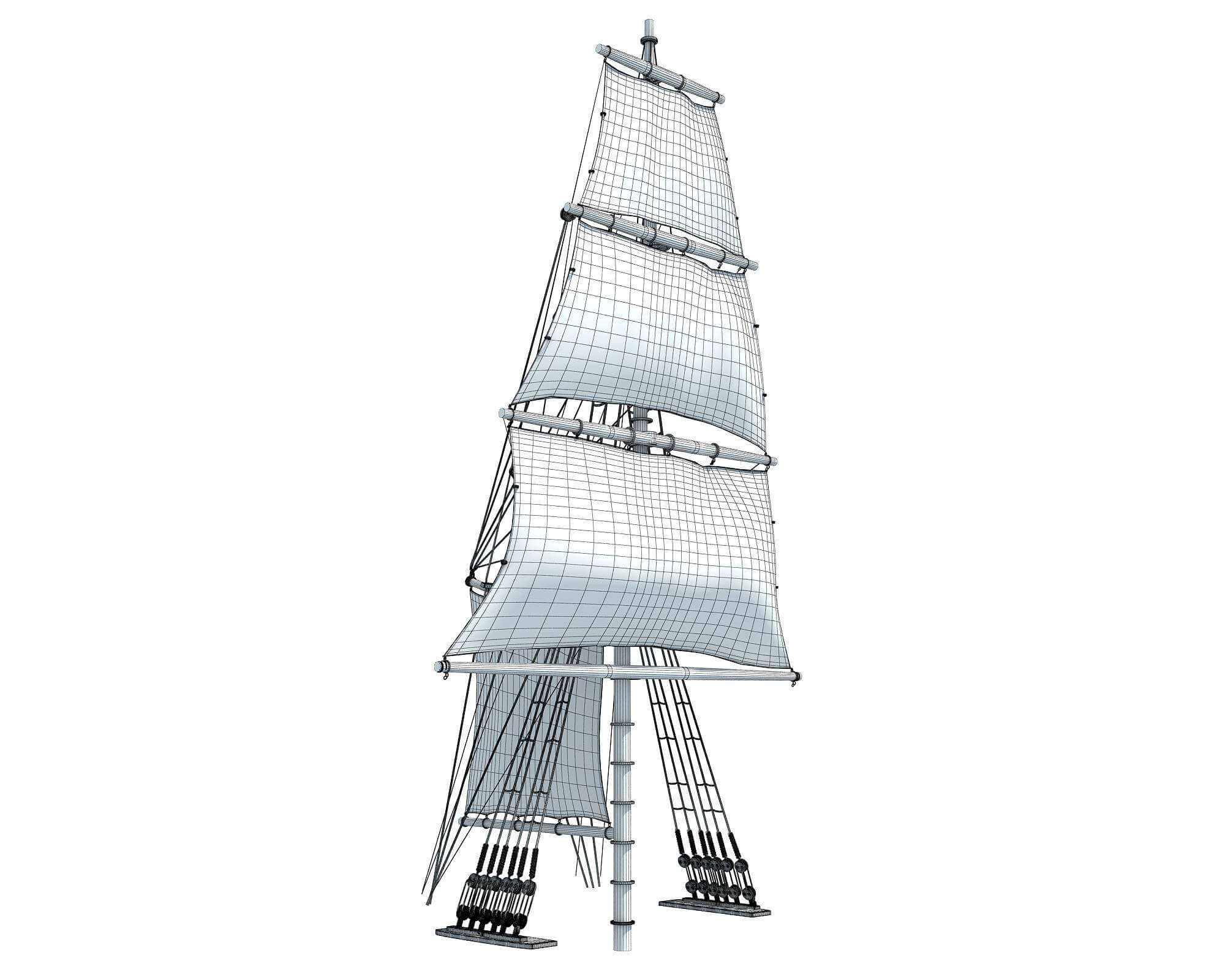 Sailing Ship Mast V3 - 3D Model by 3D Horse