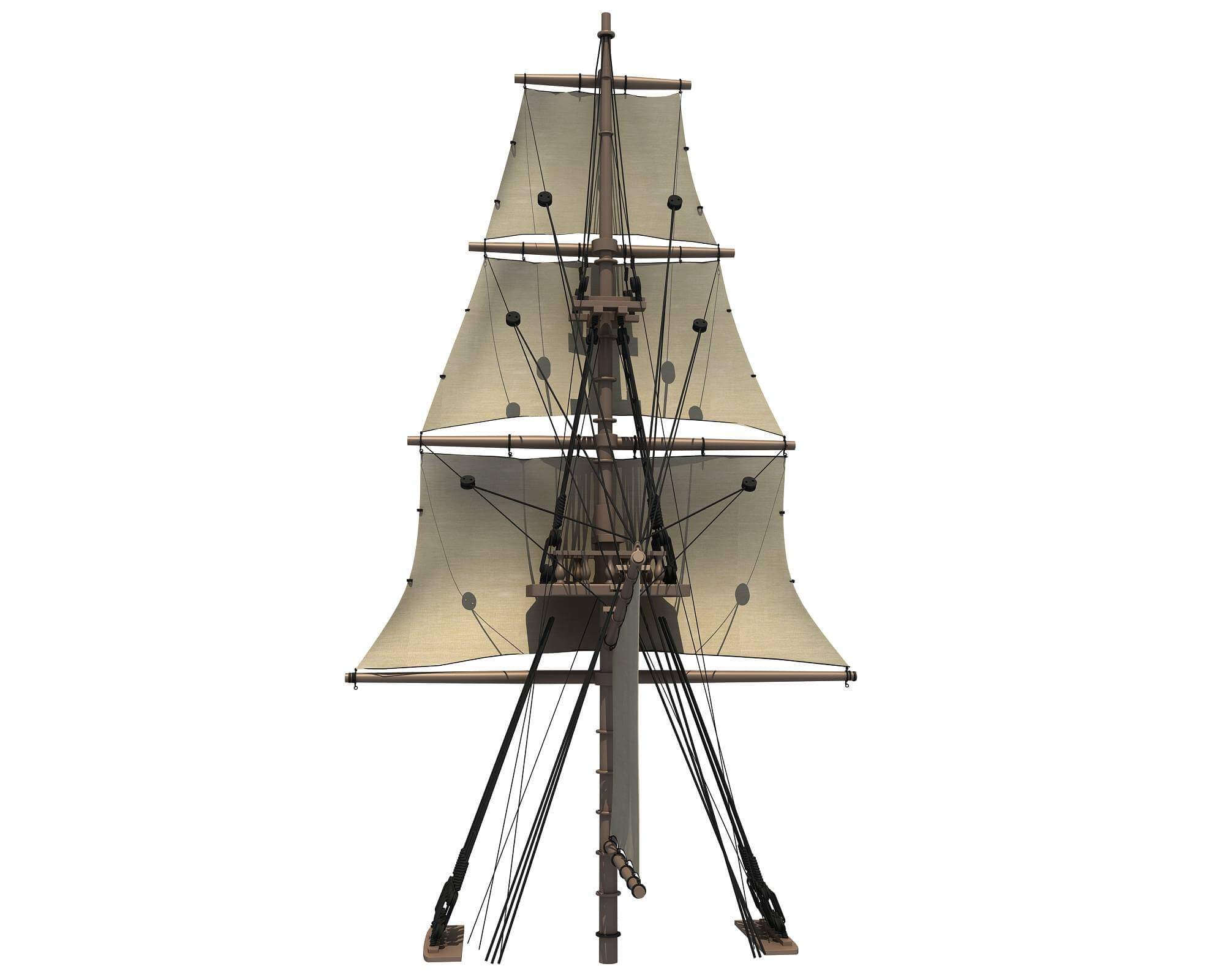 Sailing Ship Mast V3 - 3D Model by 3D Horse