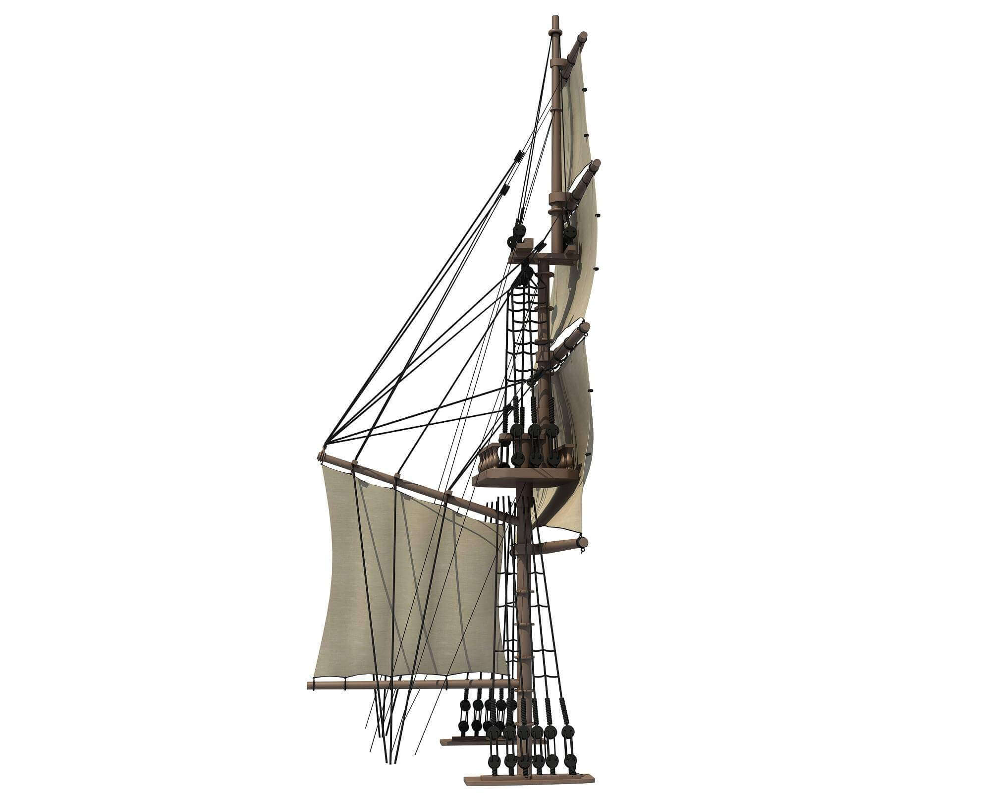 Sailing Ship Mast V3 - 3D Model by 3D Horse