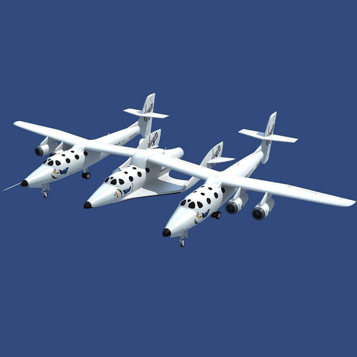 Scaled Composites White Knight Two Aircraft - 3D Model by 3D Horse