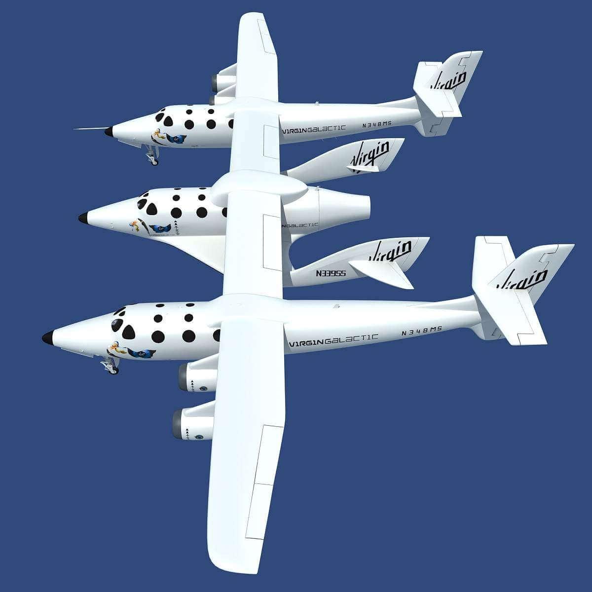 Scaled Composites White Knight Two Aircraft - 3D Model by 3D Horse
