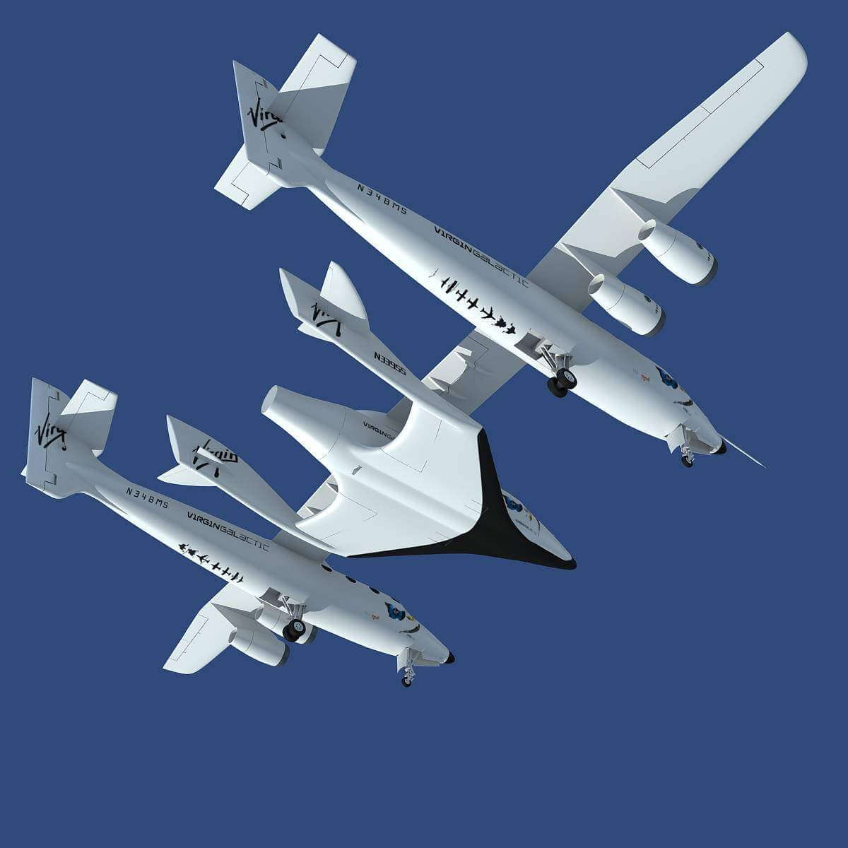 Scaled Composites White Knight Two Aircraft - 3D Model by 3D Horse