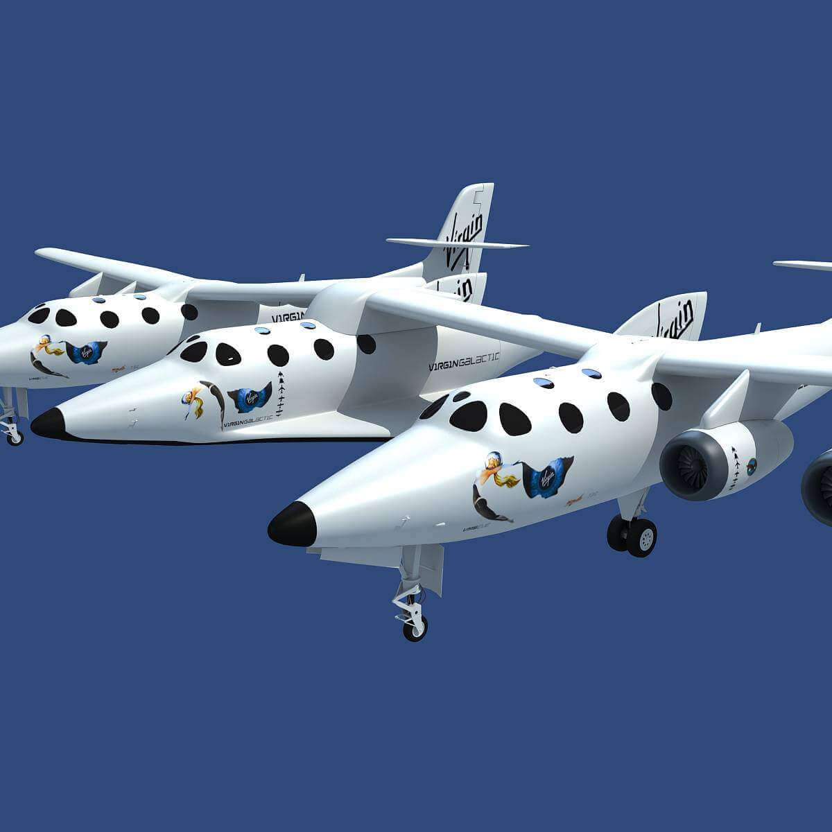 Scaled Composites White Knight Two Aircraft - 3D Model by 3D Horse