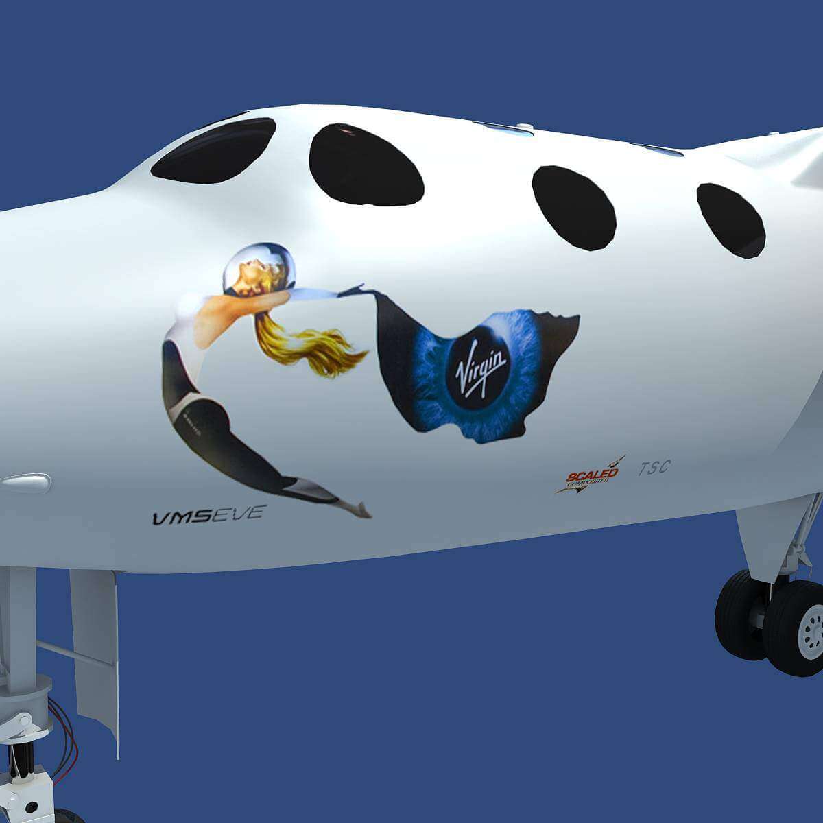 Scaled Composites White Knight Two Aircraft - 3D Model by 3D Horse