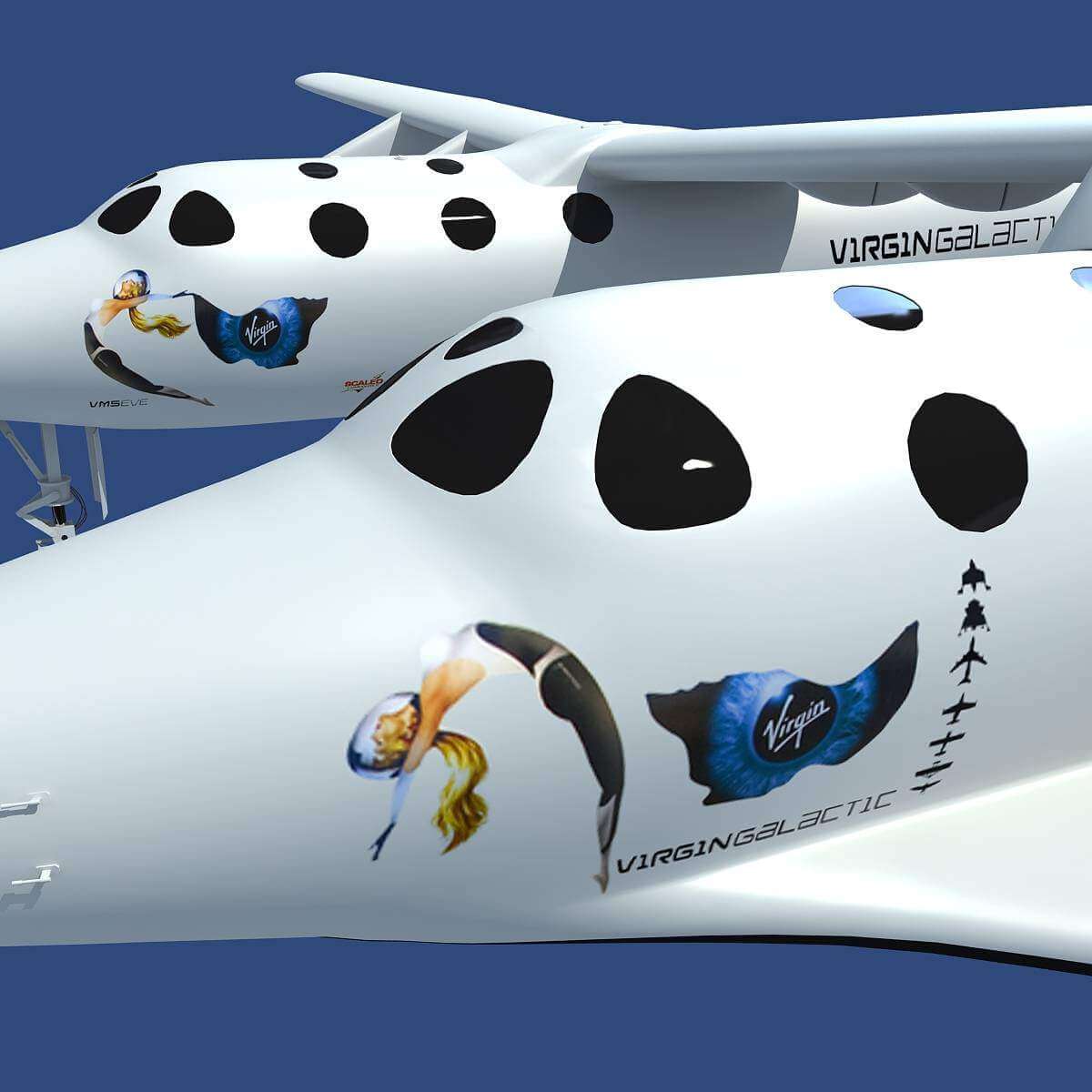 Scaled Composites White Knight Two Aircraft - 3D Model by 3D Horse
