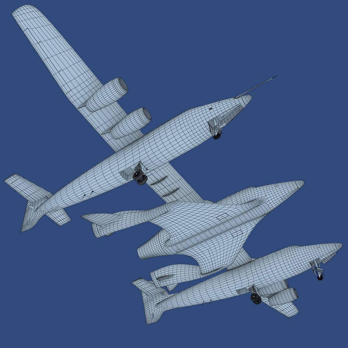 Scaled Composites White Knight Two Aircraft - 3D Model by 3D Horse