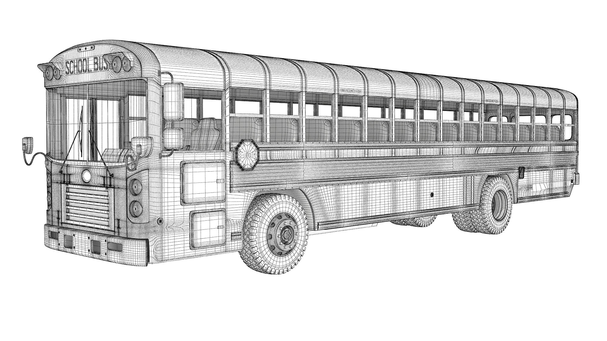 School Bus - 3D Model by 3D Horse