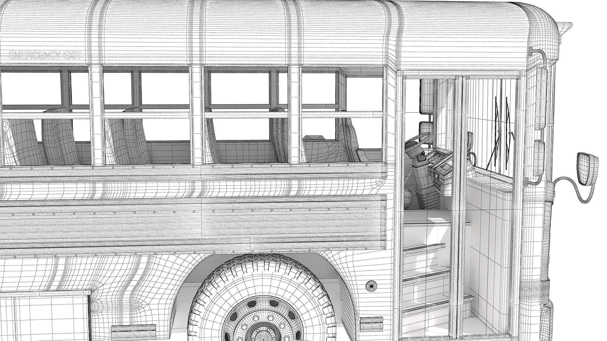 School Bus - 3D Model by 3D Horse