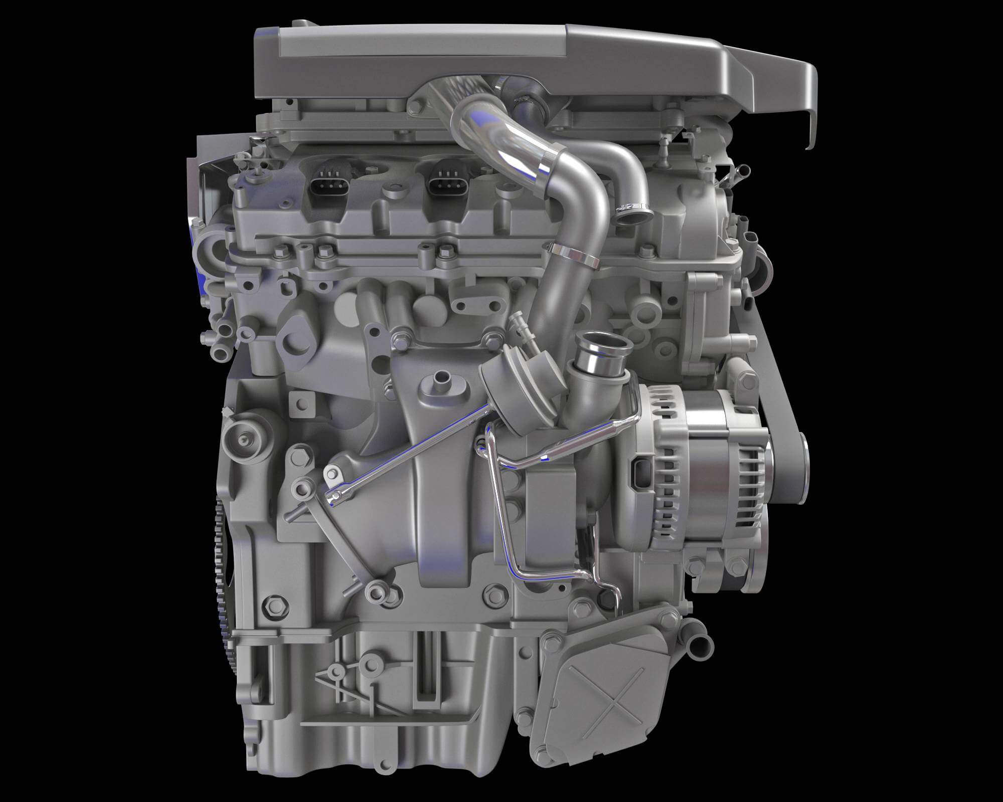 Sectioned V6 Engine with Ignition - 3D Model by 3D Horse