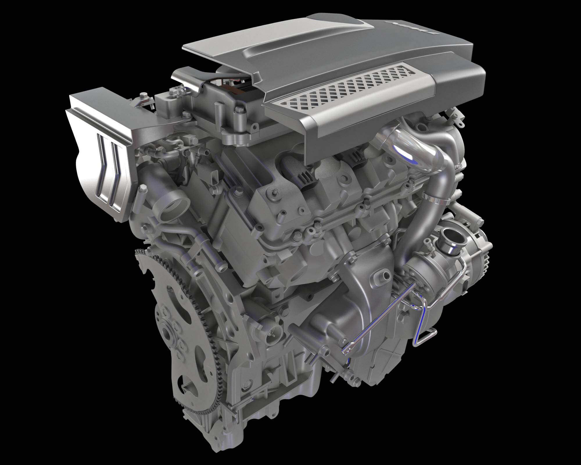 Sectioned V6 Engine with Ignition - 3D Model by 3D Horse