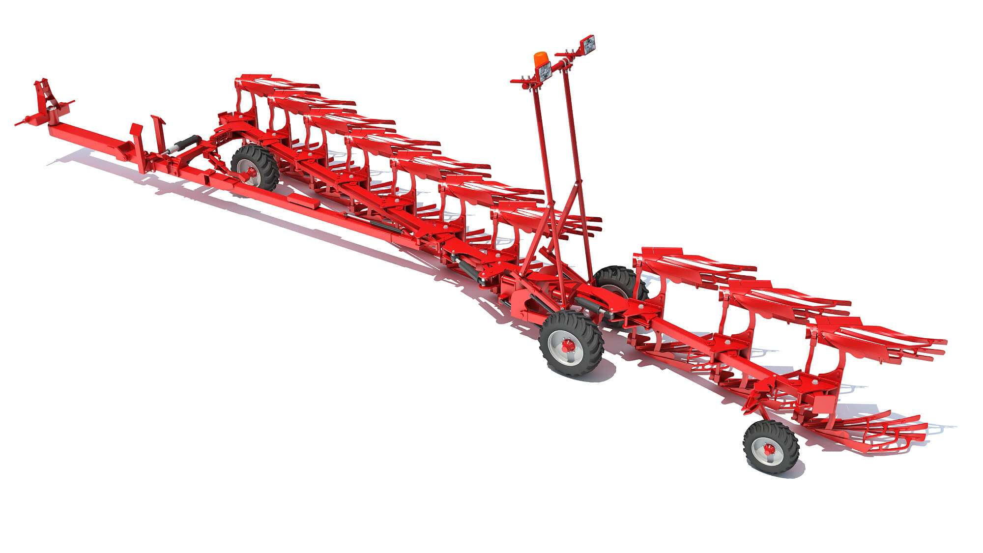 Semi Mounted Farm Plough - 3D Model by 3D Horse