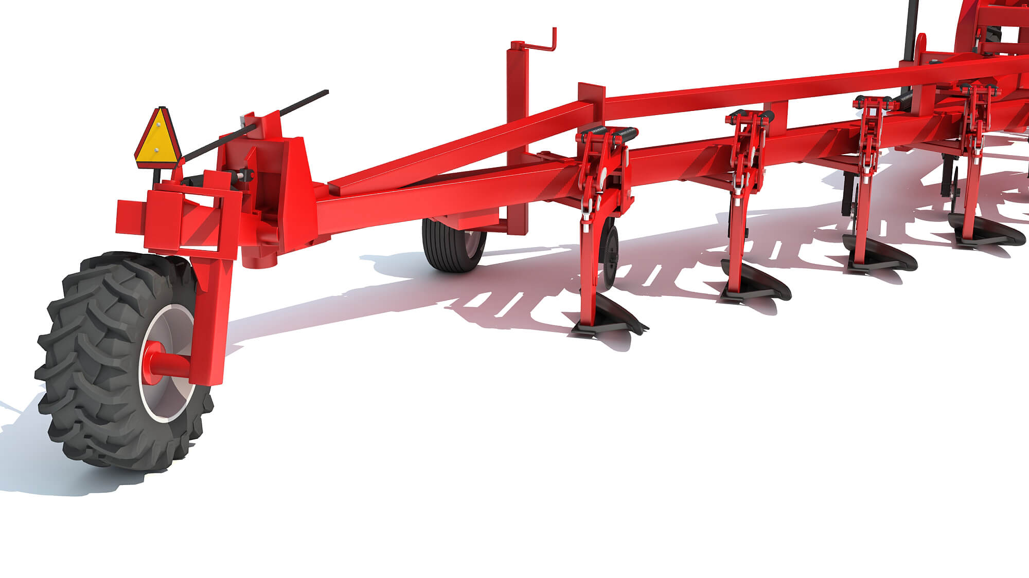 Semi Mounted Farm Plough - 3D Model by 3D Horse