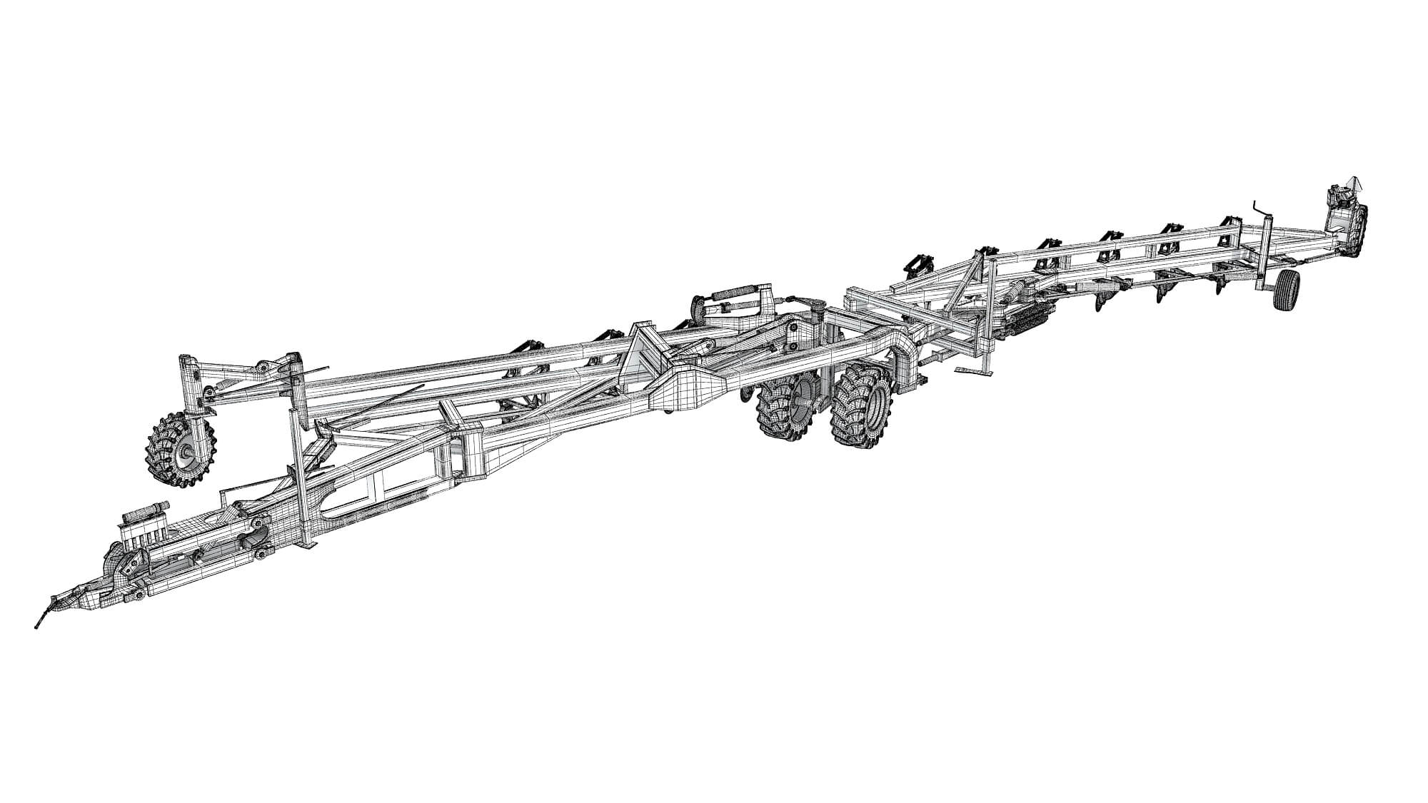 Semi Mounted Farm Plough - 3D Model by 3D Horse