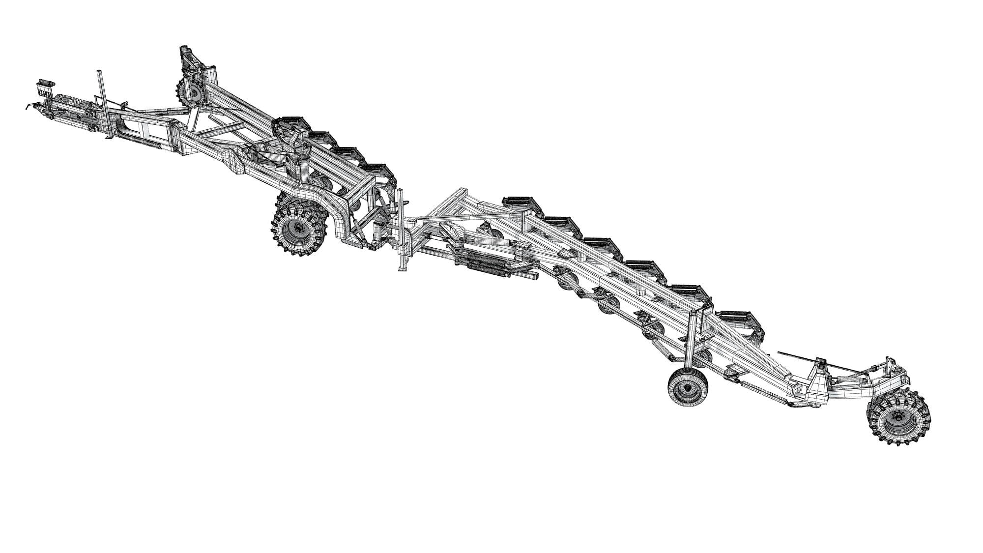 Semi Mounted Farm Plough - 3D Model by 3D Horse