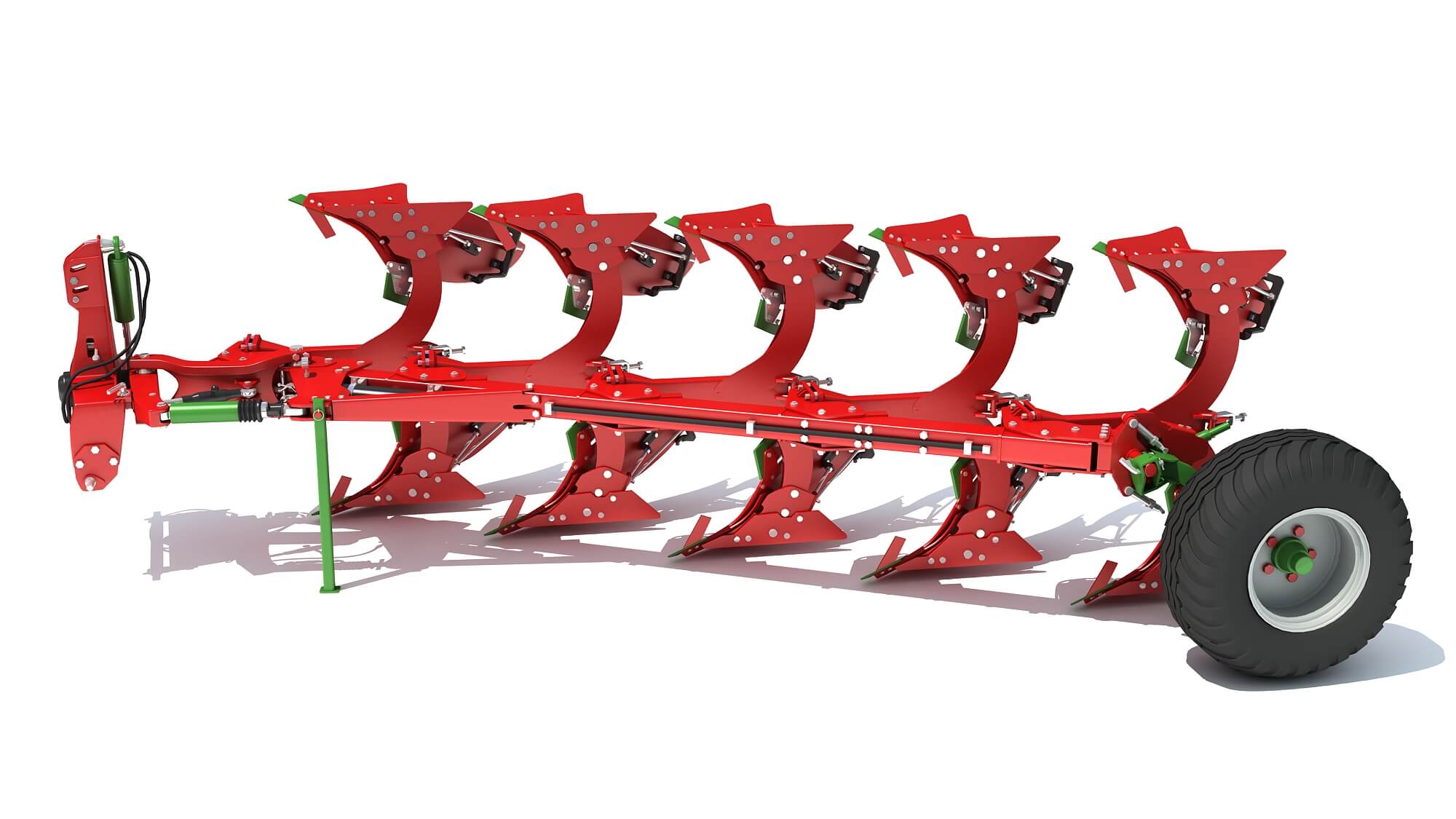 Semi Mounted Plough 2 - 3D Model by 3D Horse