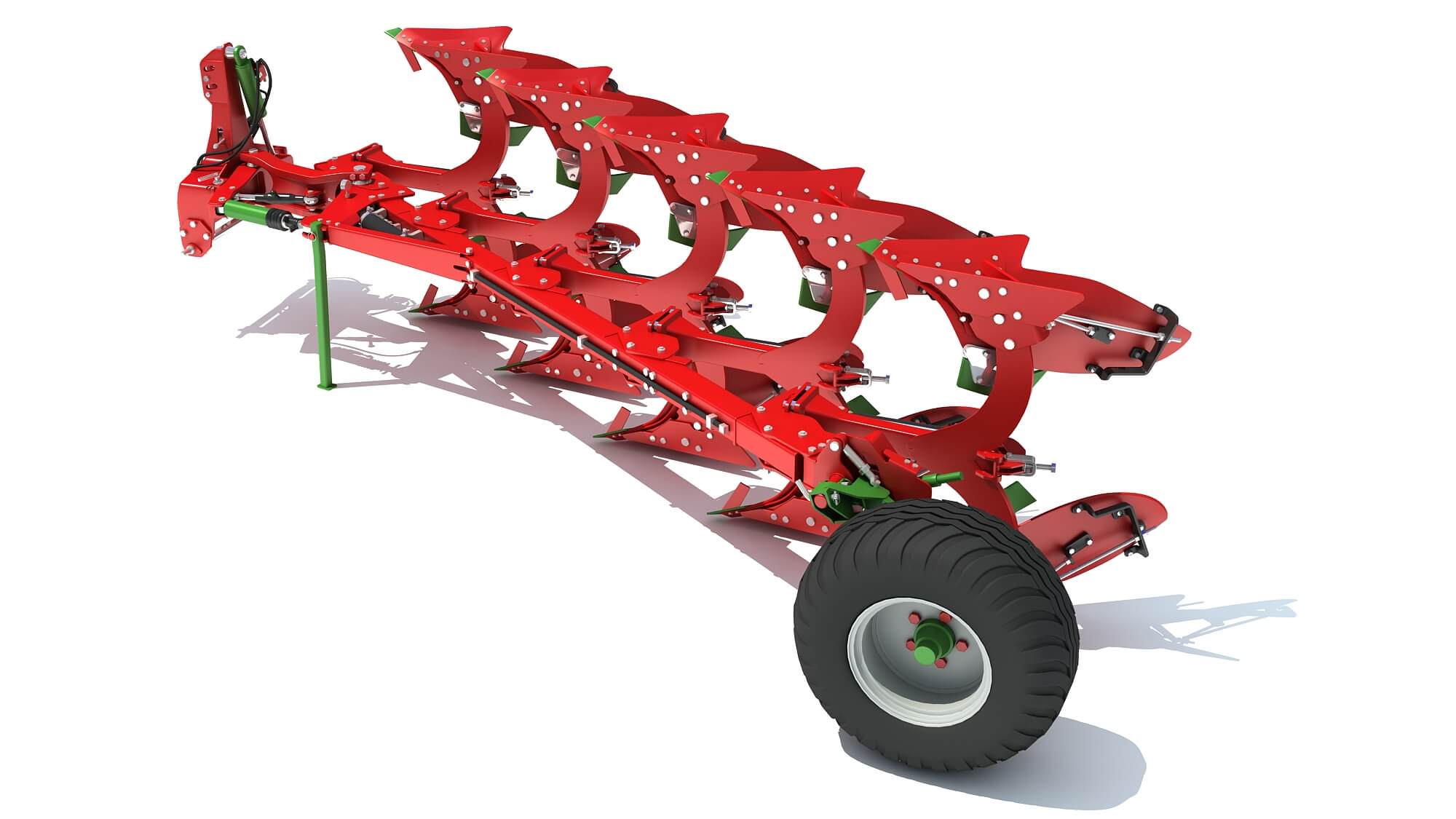 Semi Mounted Plough 2 - 3D Model by 3D Horse