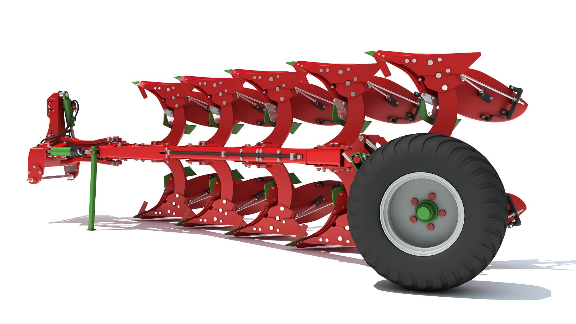 Semi Mounted Plough 2 - 3D Model by 3D Horse