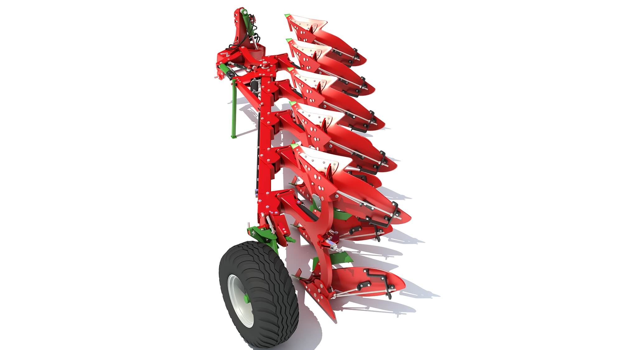 Semi Mounted Plough 2 - 3D Model by 3D Horse