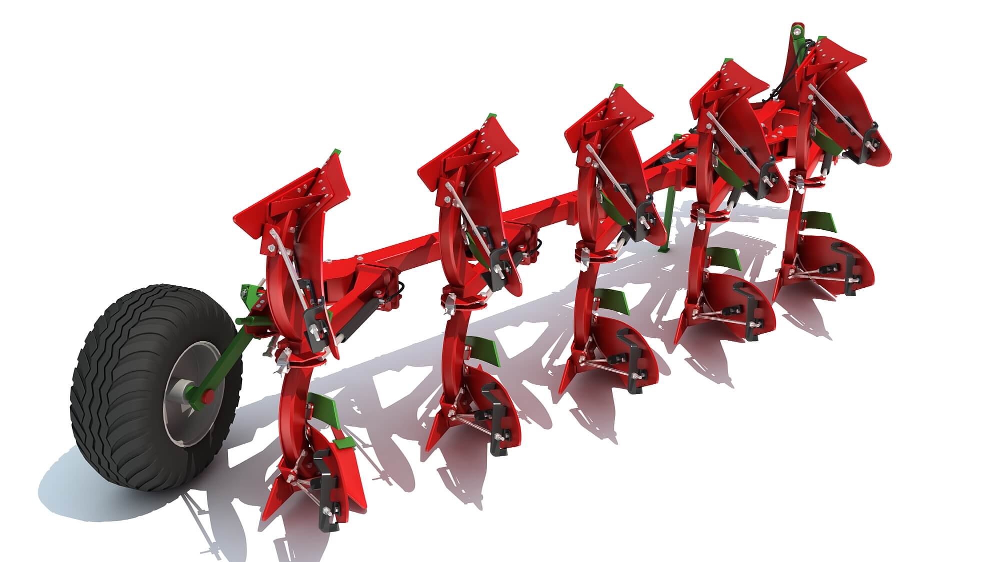 Semi Mounted Plough 2 - 3D Model by 3D Horse
