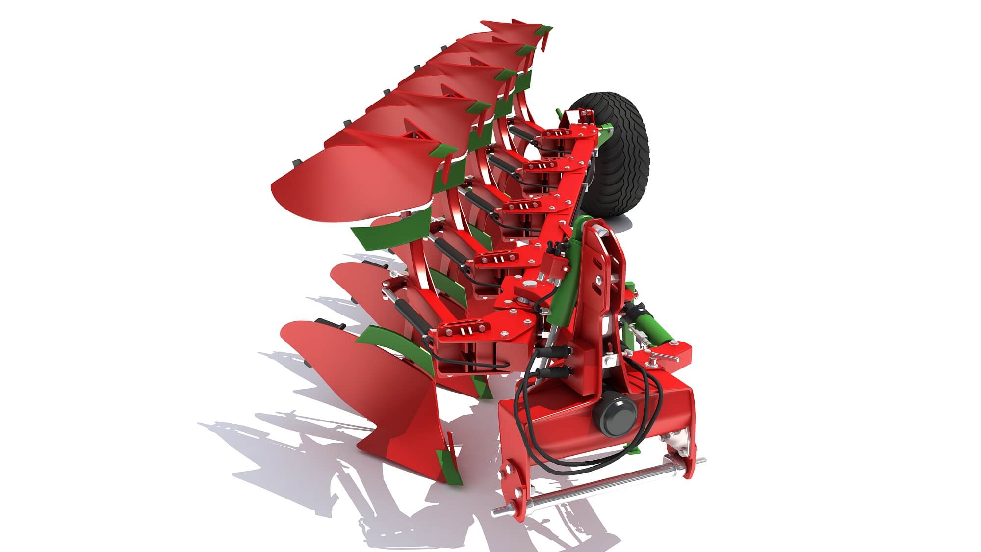 Semi Mounted Plough 2 - 3D Model by 3D Horse