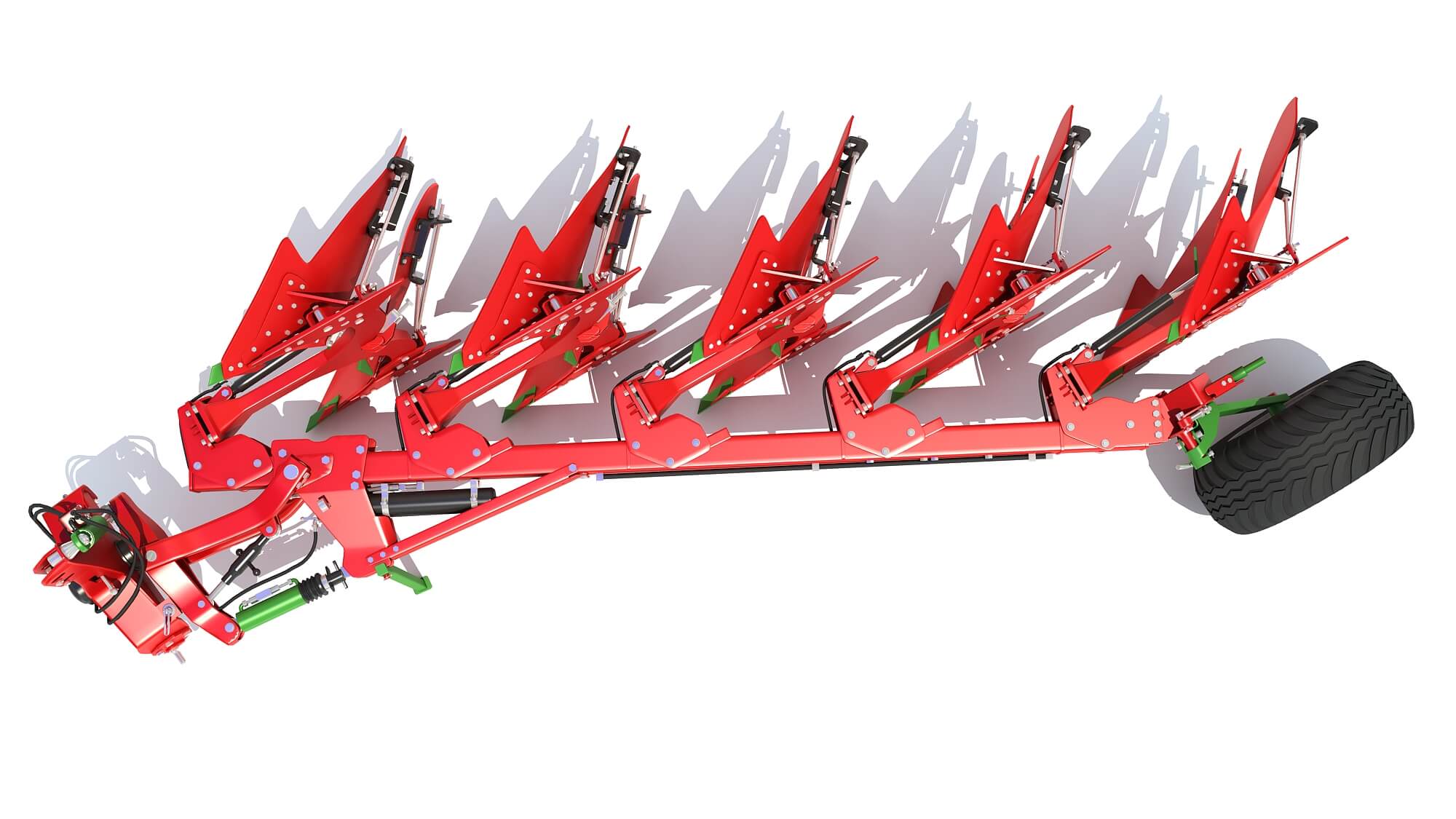 Semi Mounted Plough 2 - 3D Model by 3D Horse