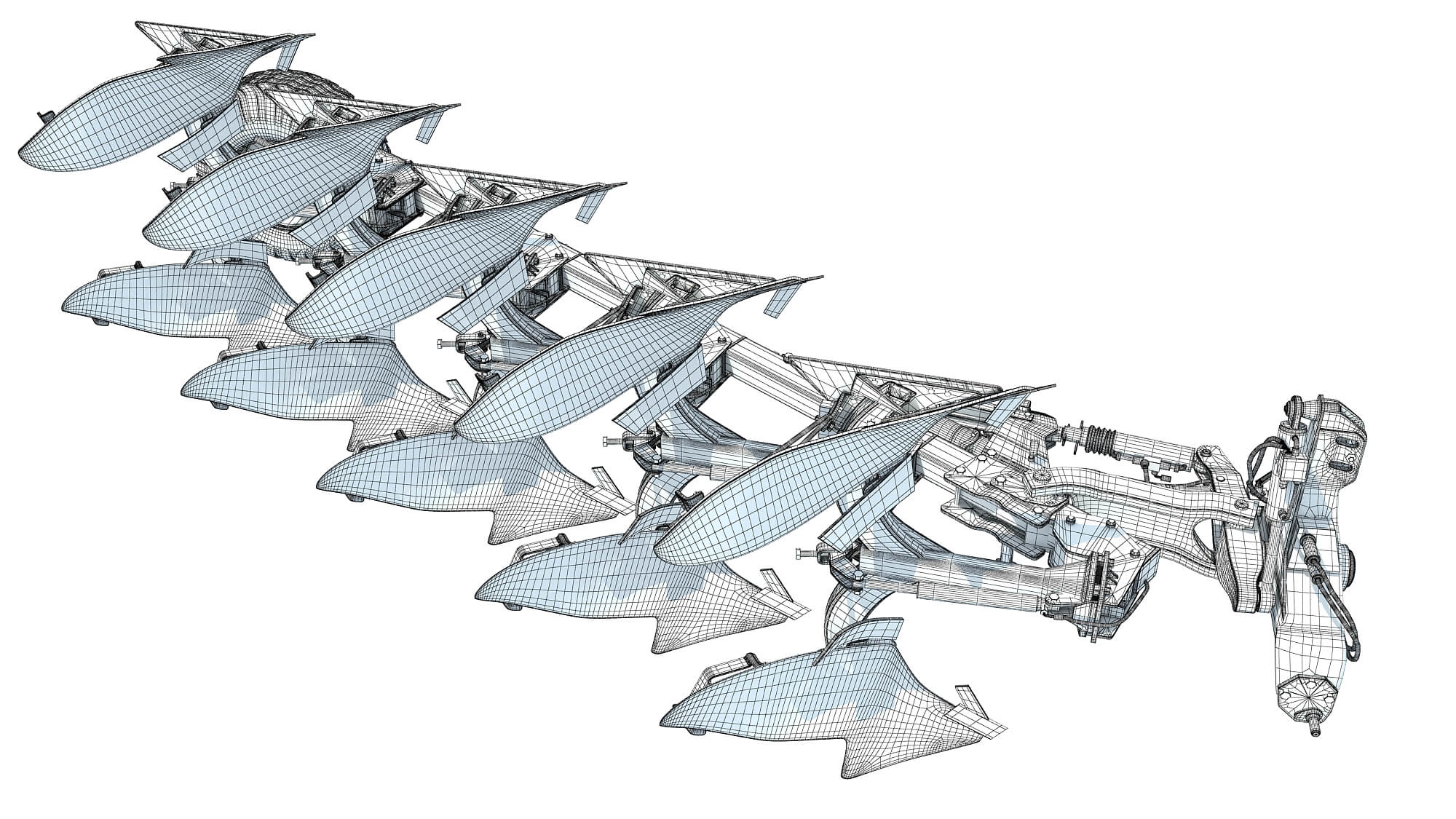 Semi Mounted Plough 2 - 3D Model by 3D Horse