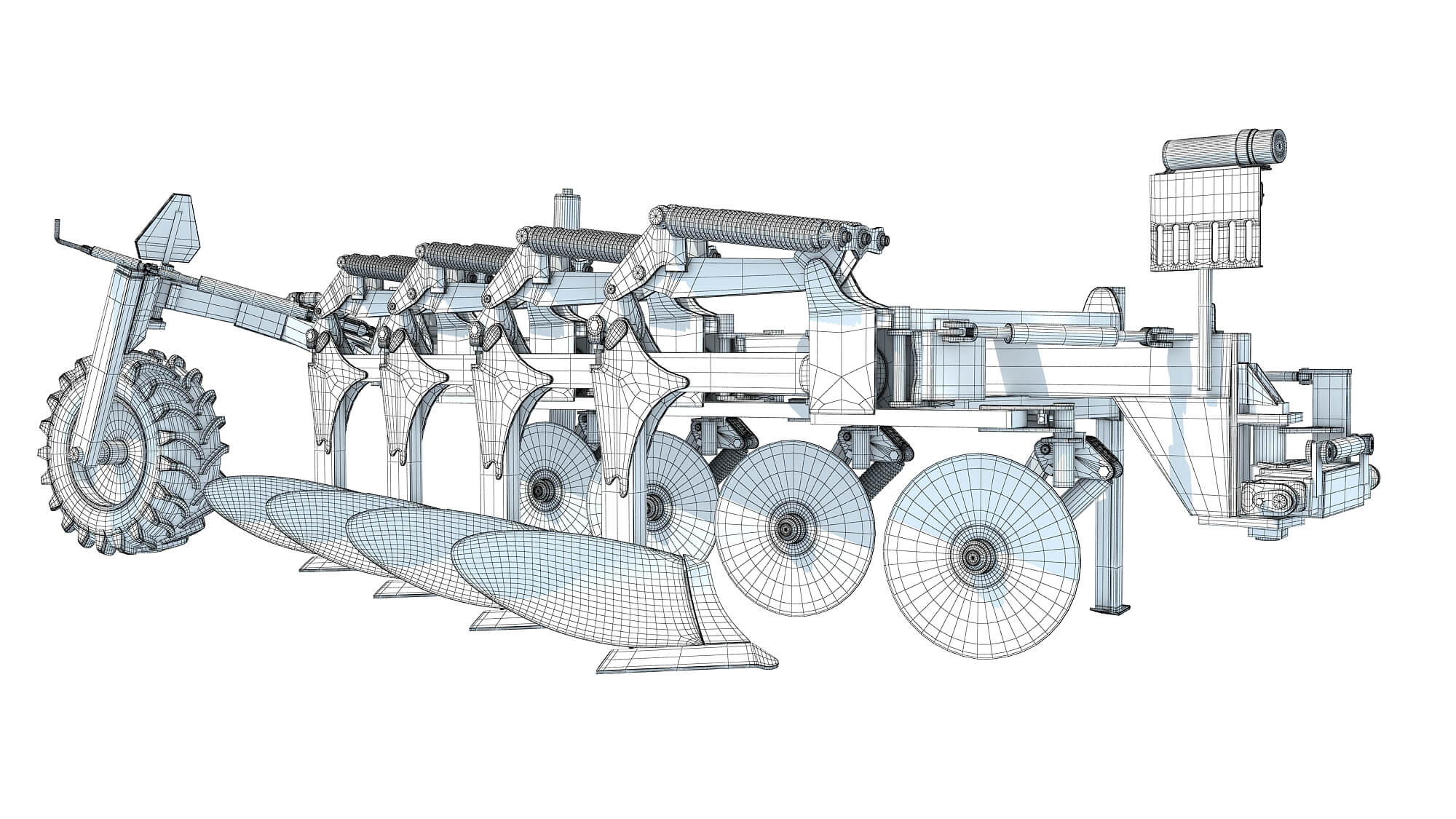 Semi Mounted Plow 1 - 3D Model by 3D Horse