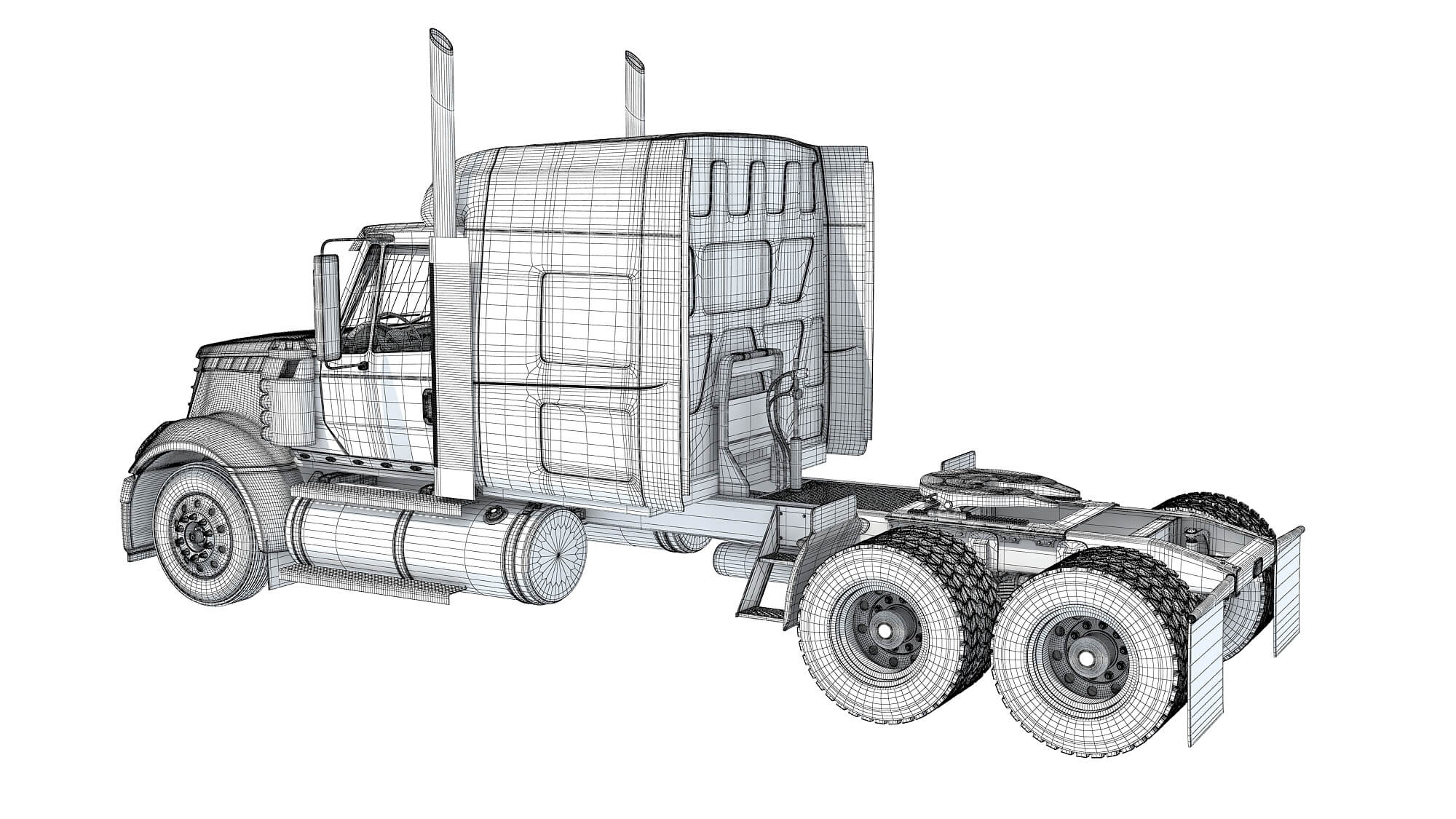 Semi Truck - 3D Model by 3D Horse