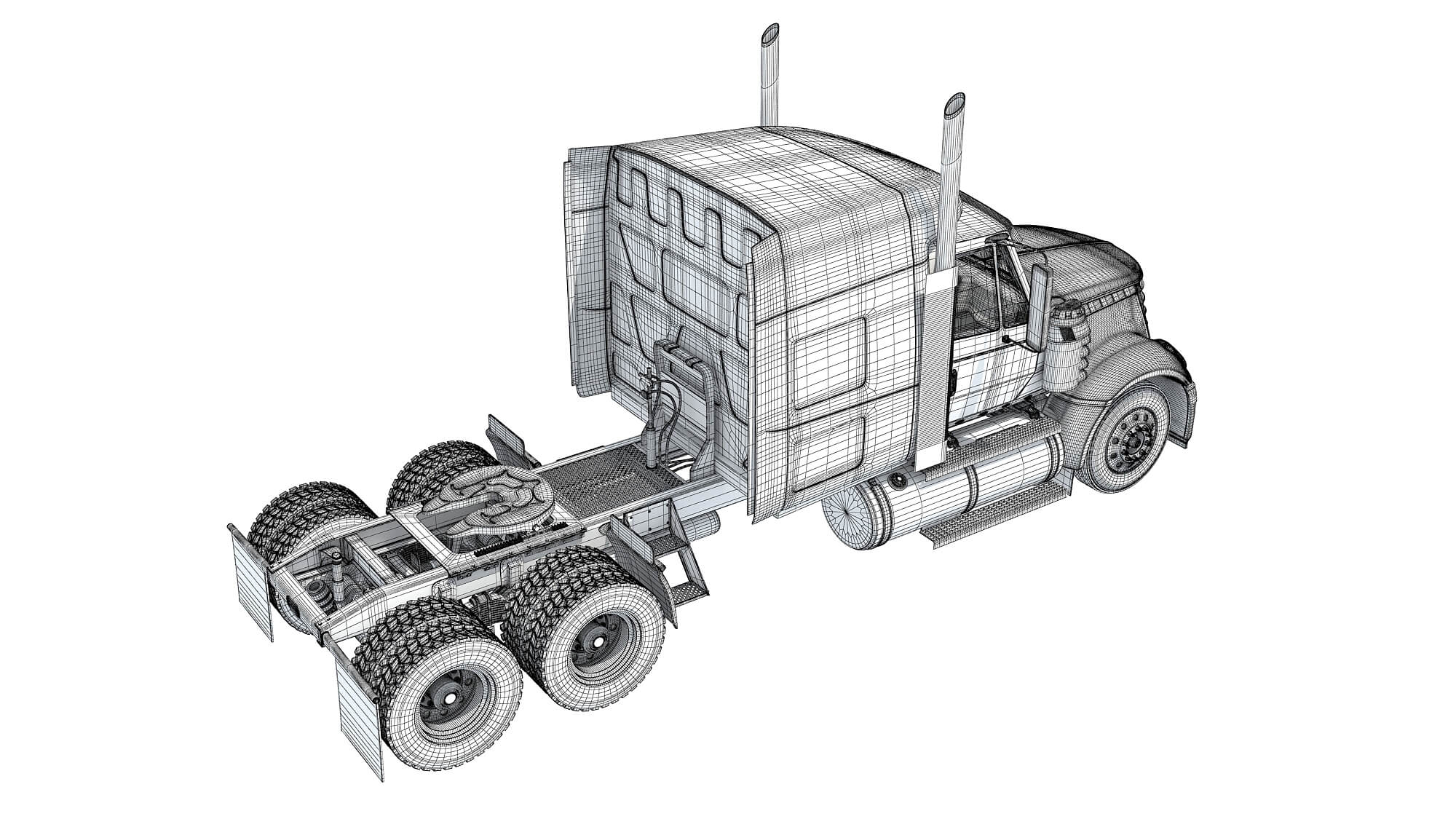 Semi Truck - 3D Model by 3D Horse