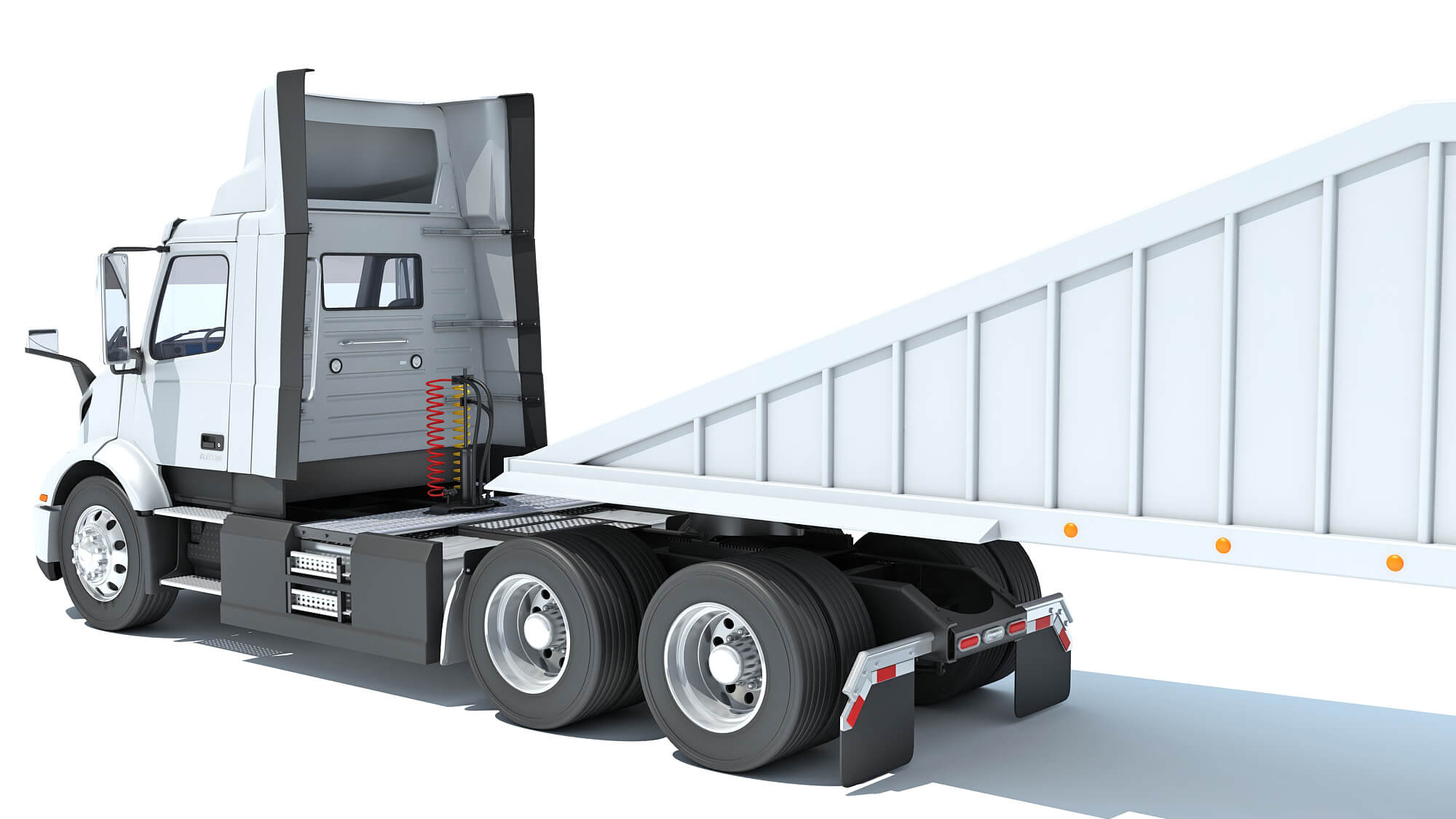 Semi Truck with Bottom Dump Trailer - 3D Model by 3D Horse