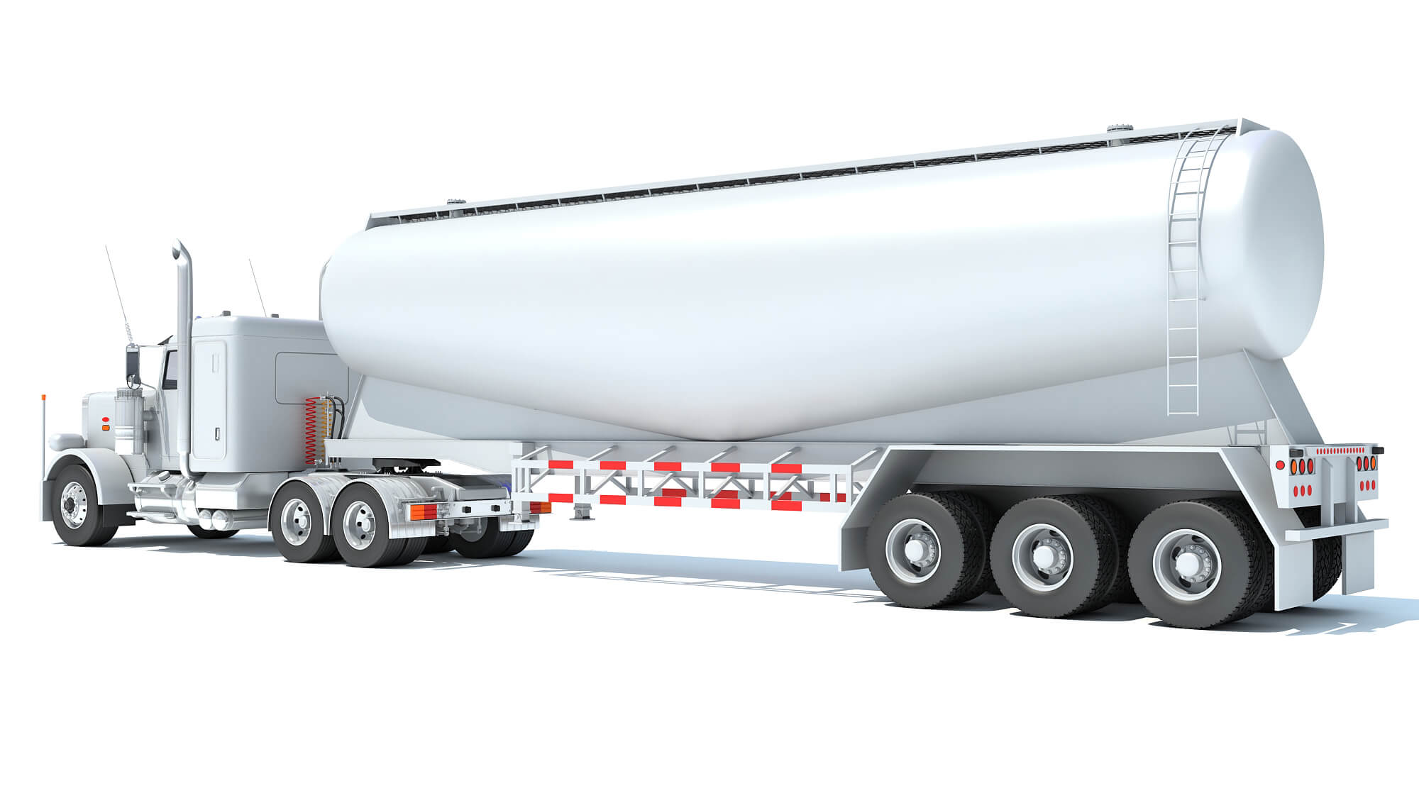 Semi Truck with Tank Trailer - 3D Model by 3D Horse
