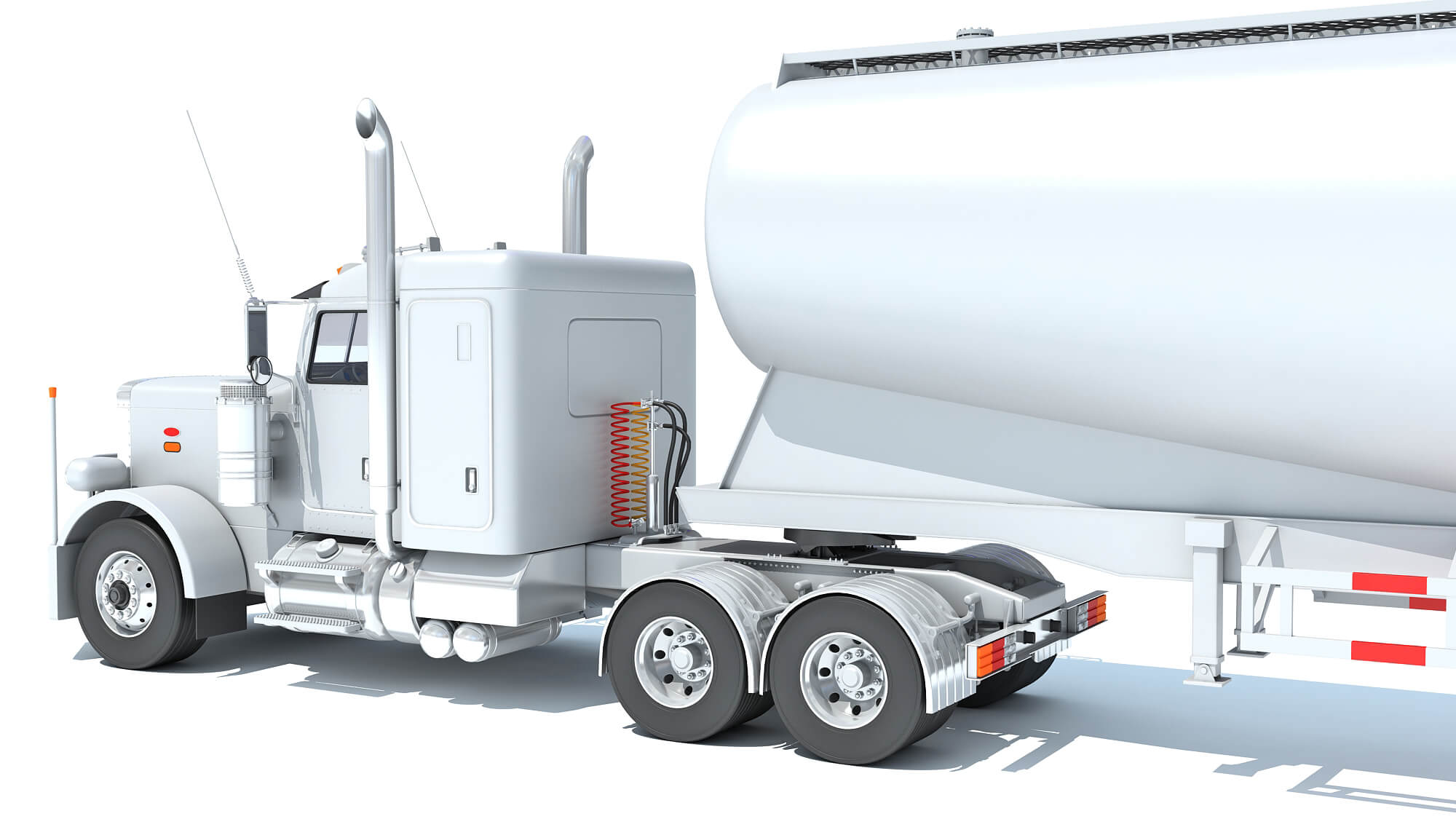 Semi Truck with Tank Trailer - 3D Model by 3D Horse