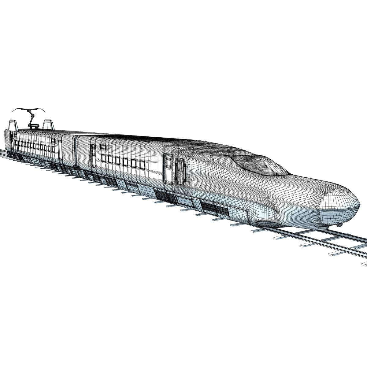 Shinkansen E5 Series High-Speed Train 3D Model by 3D Horse