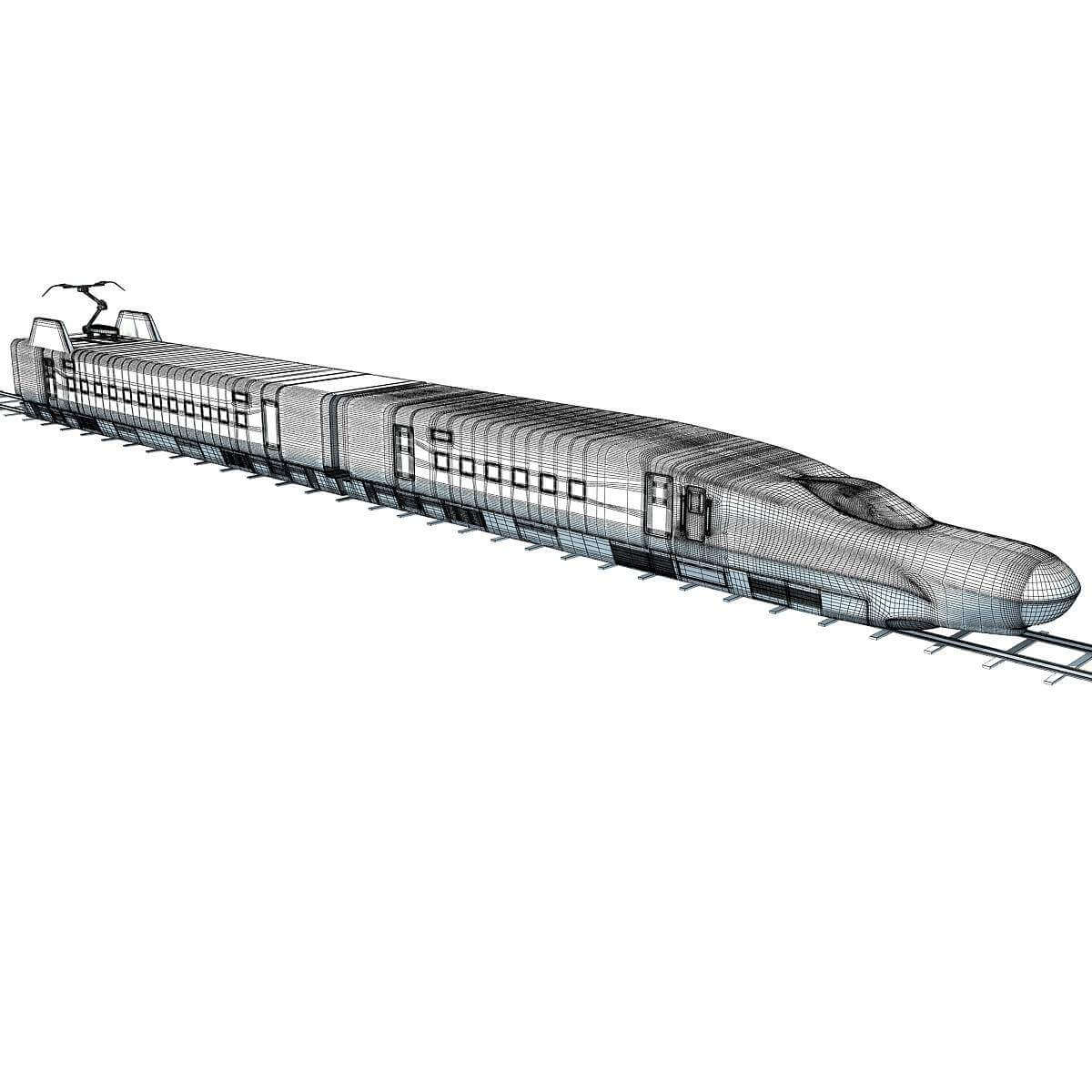 Shinkansen E5 Series High-Speed Train 3D Model by 3D Horse
