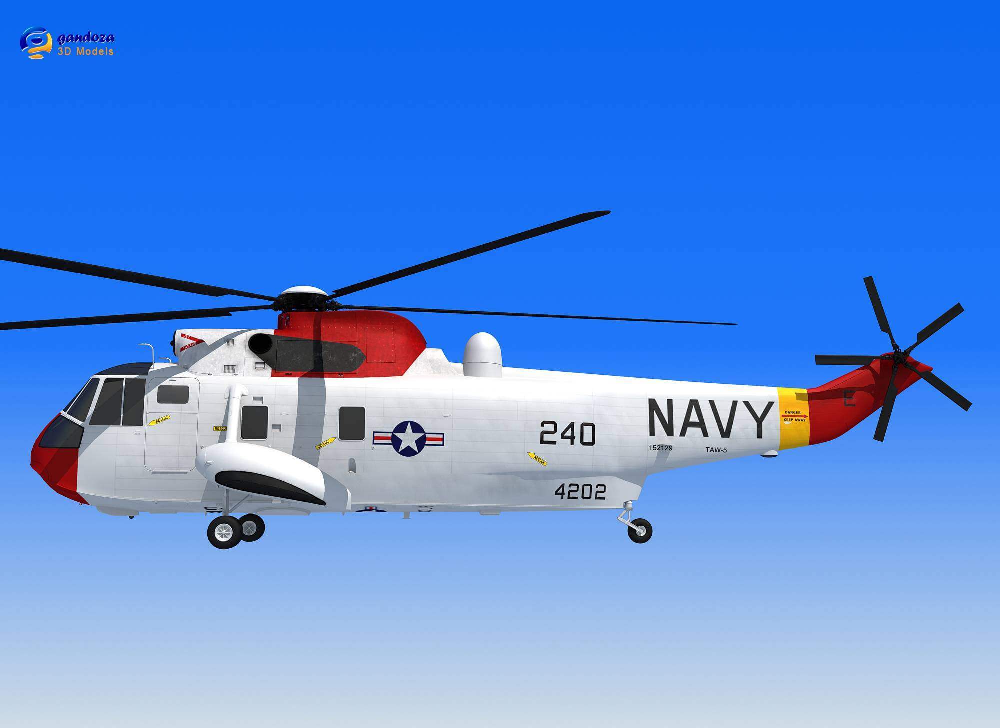 Sikorsky SH-3 Sea King 3D Model by 3D Horse