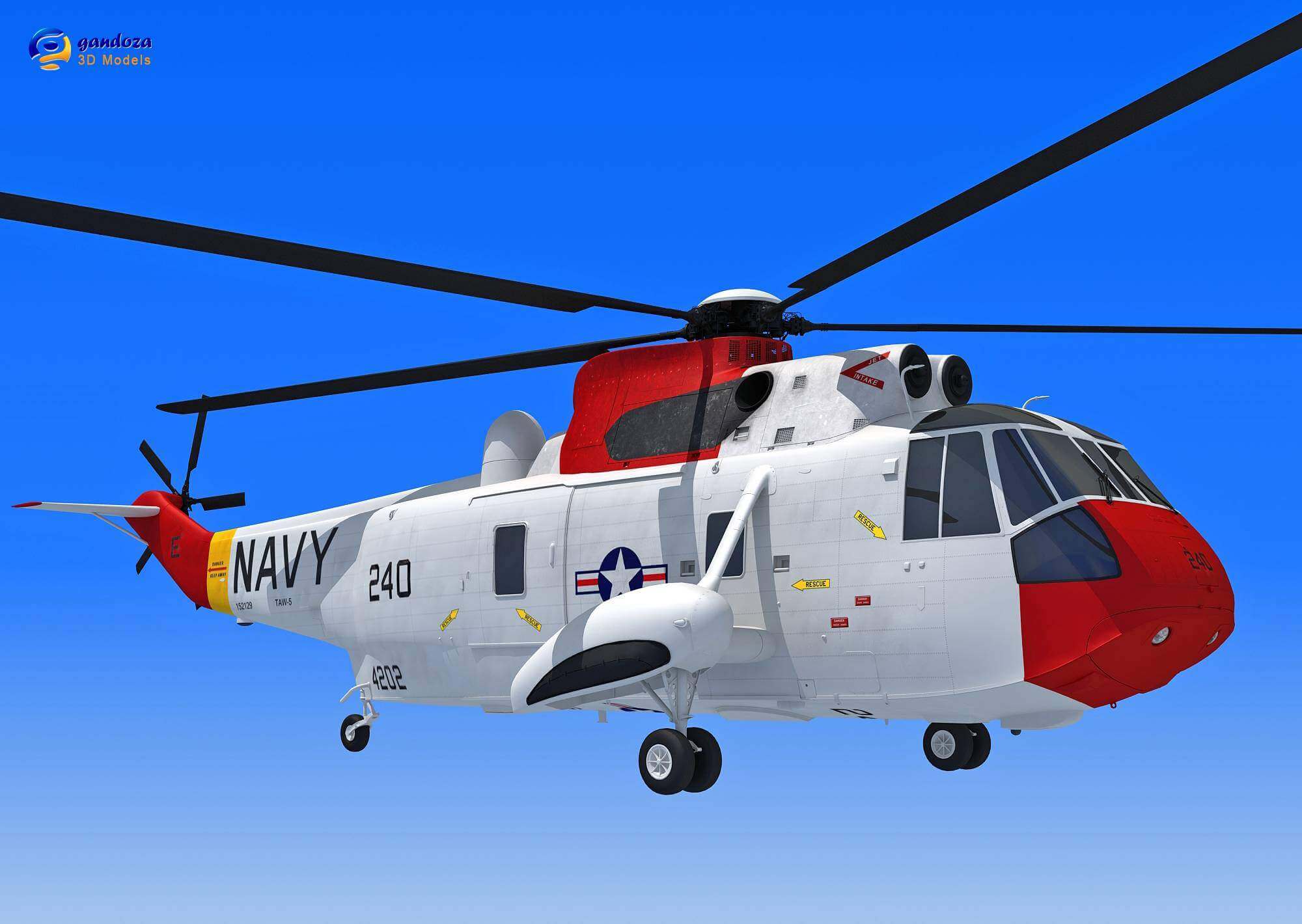 Sikorsky SH-3 Sea King 3D Model by 3D Horse