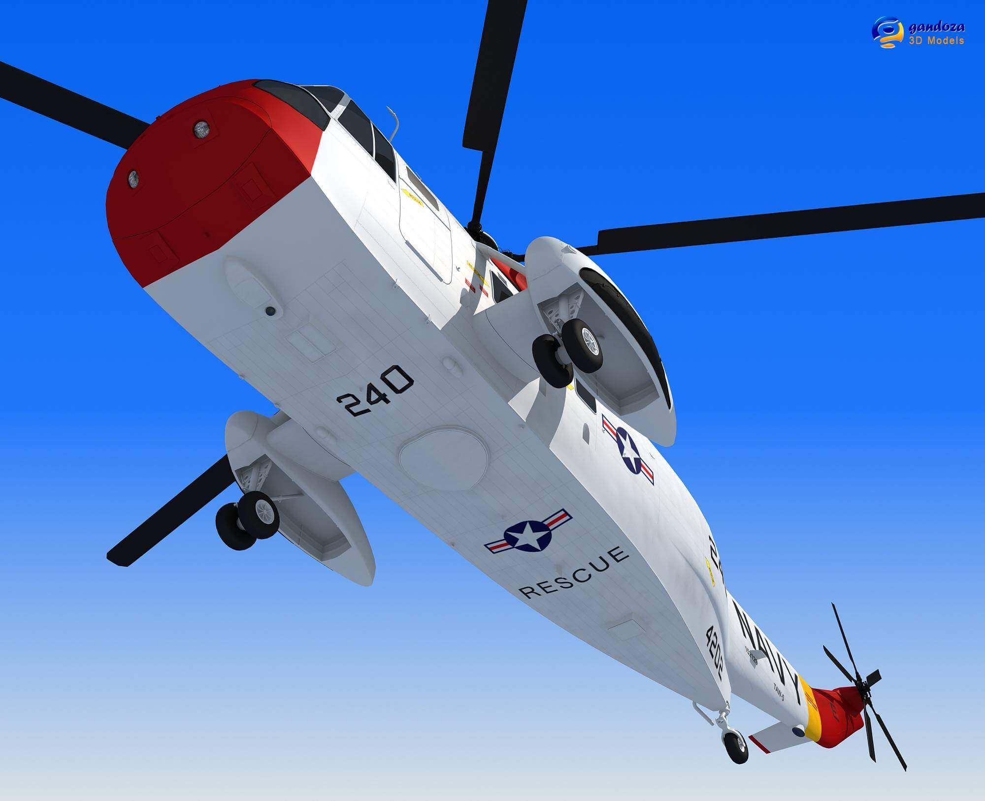 Sikorsky SH-3 Sea King 3D Model by 3D Horse